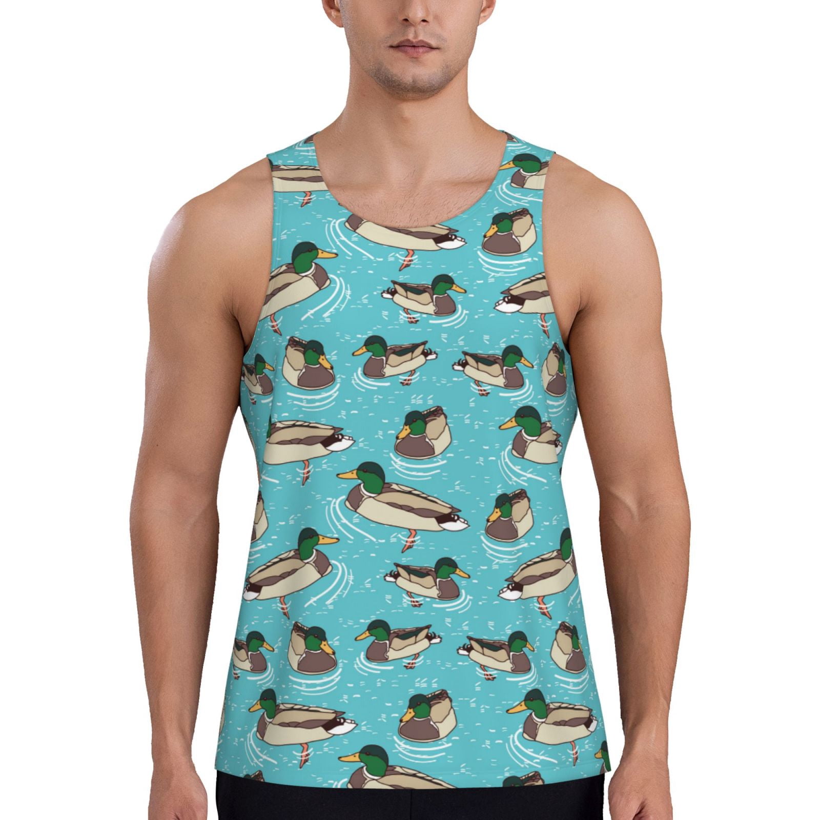 Disketp Mallard Ducks Swimming In The Lake Men's Workout Tank Tops ...