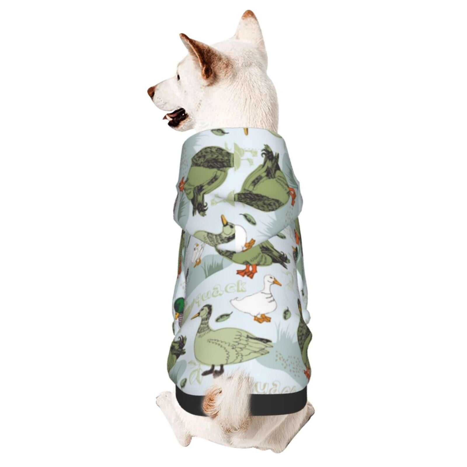 Disketp Mallard Ducks Wild Birds Dog Hoodie Dog Clothes with Hat, Pet ...