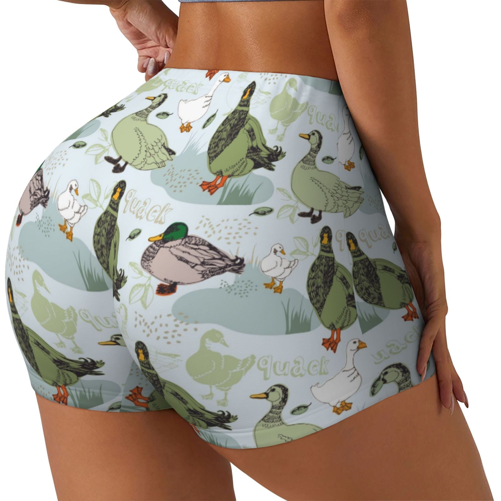 Disketp Mallard Ducks Wild Birds for Scrunch Butt Workout Shorts Women ...