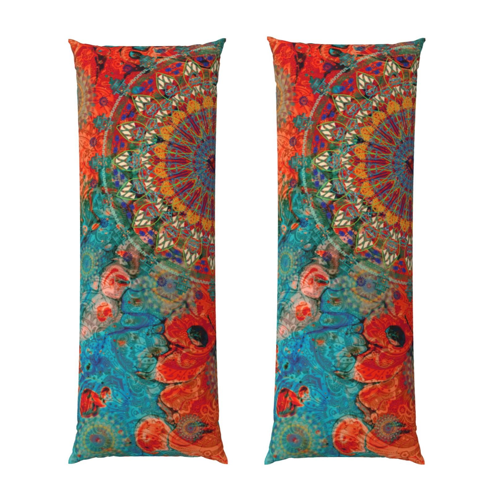 Disketp Mandala Colorful 1 Print Body Pillow Cover - Super Soft 20x54 ...