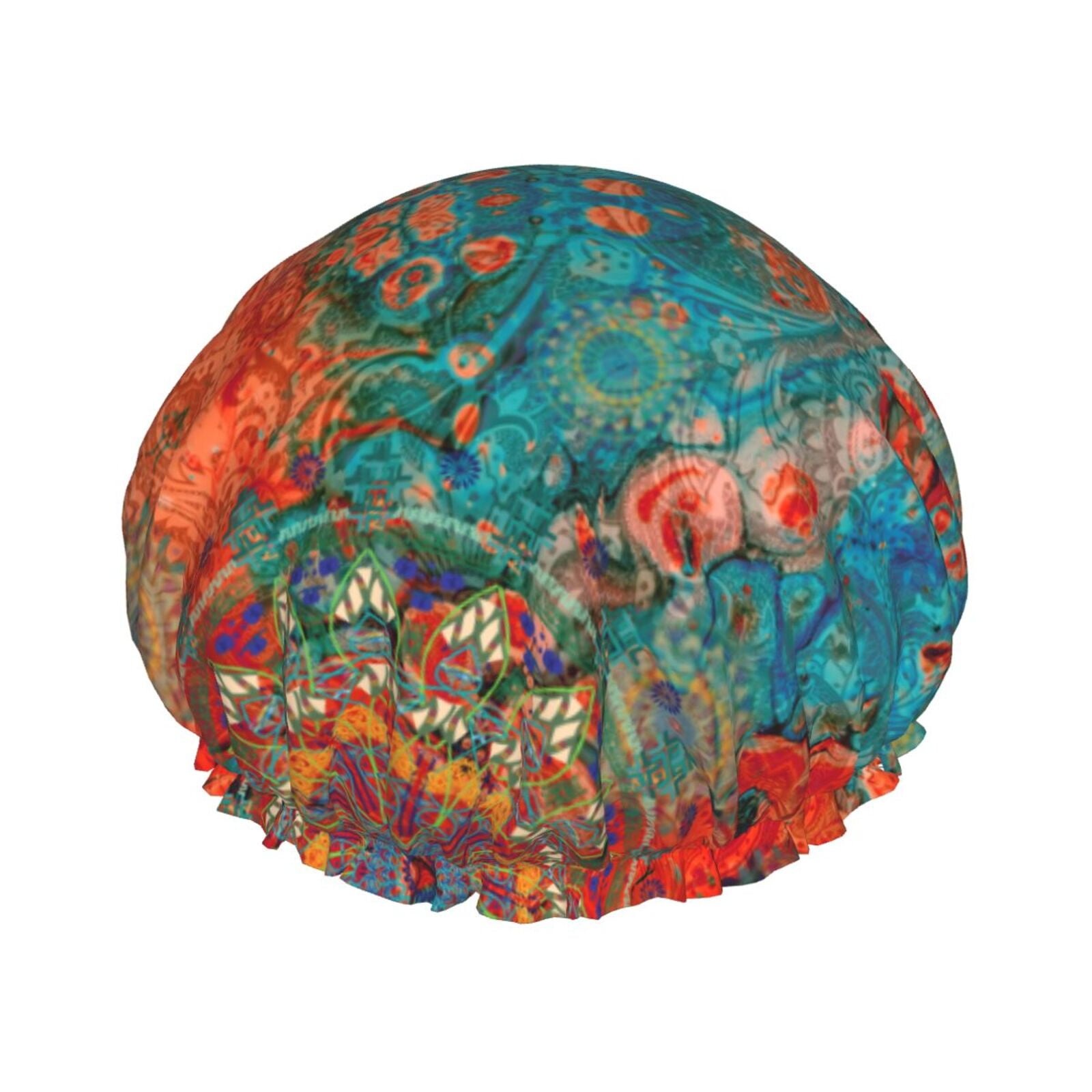 Disketp Mandala Colorful 1 Shower Caps,Reusable Shower Cap For Women ...