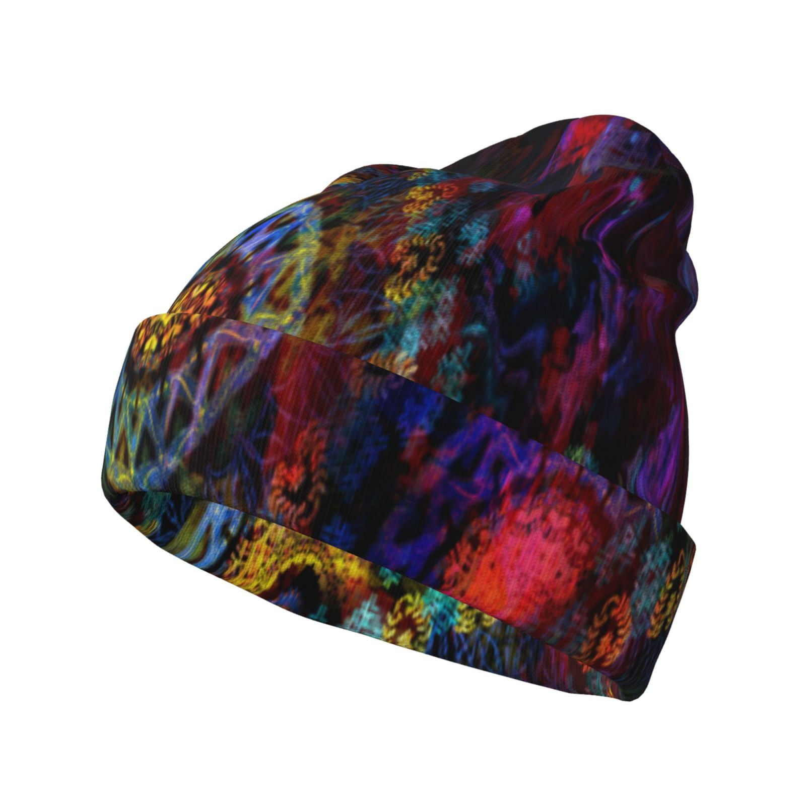 Disketp Mandala Colorful Winter Beanie for Men Women Beanie Knit Hat ...