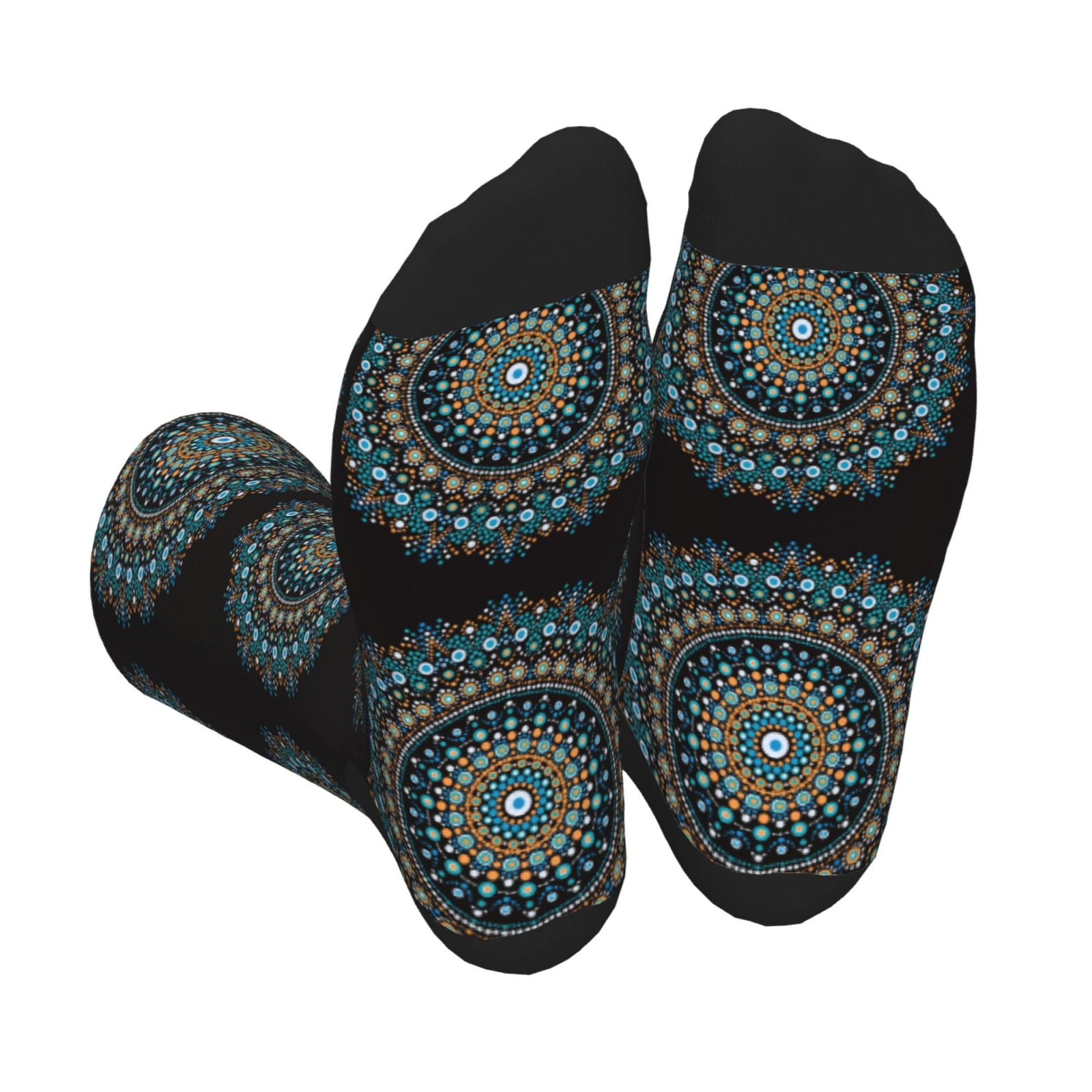 Disketp Mandala Unisex Mid-Calf Socks Lightweight Breathable ...