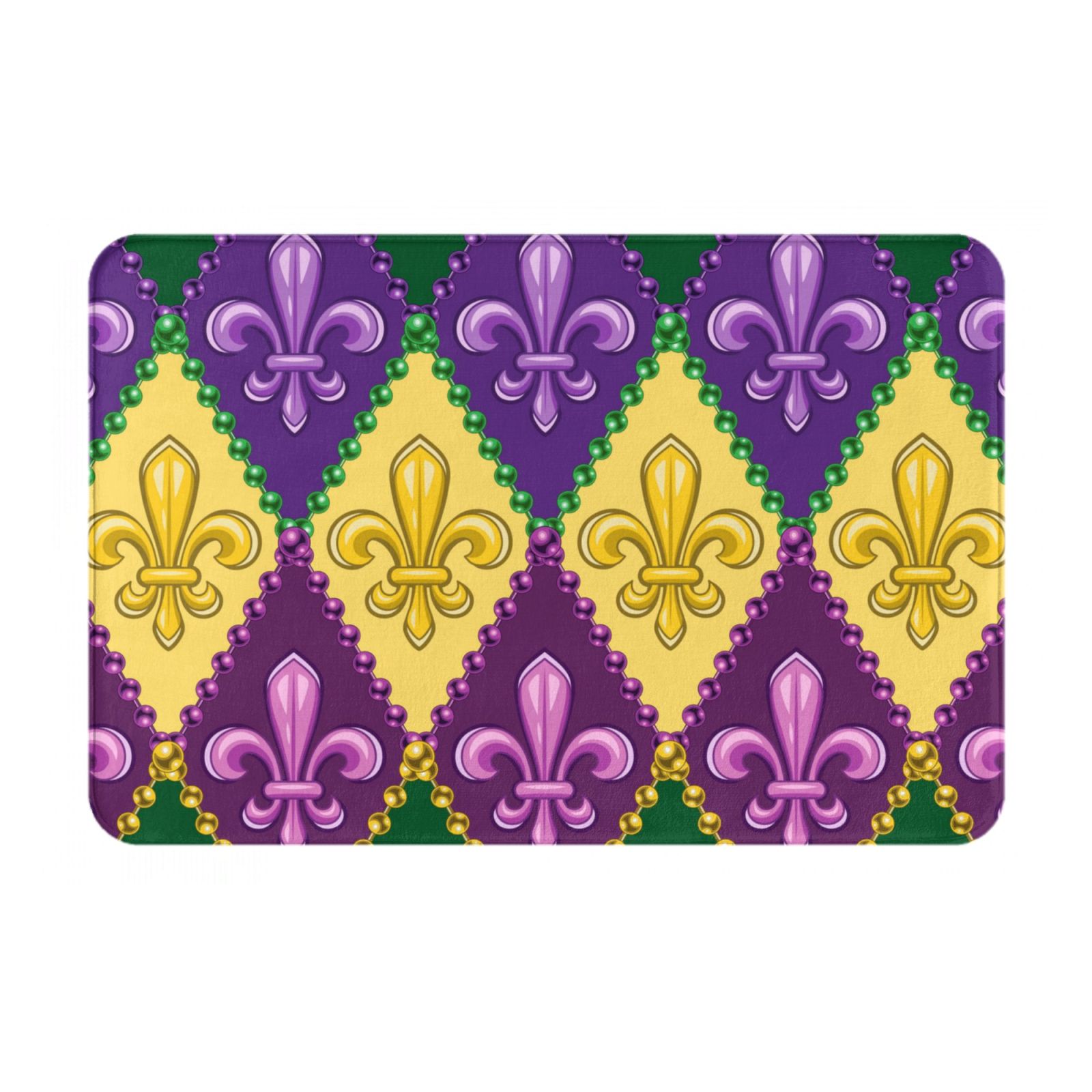 Disketp Mardi Gras4 Mat For Front Door Outside - Doormat Outdoor ...