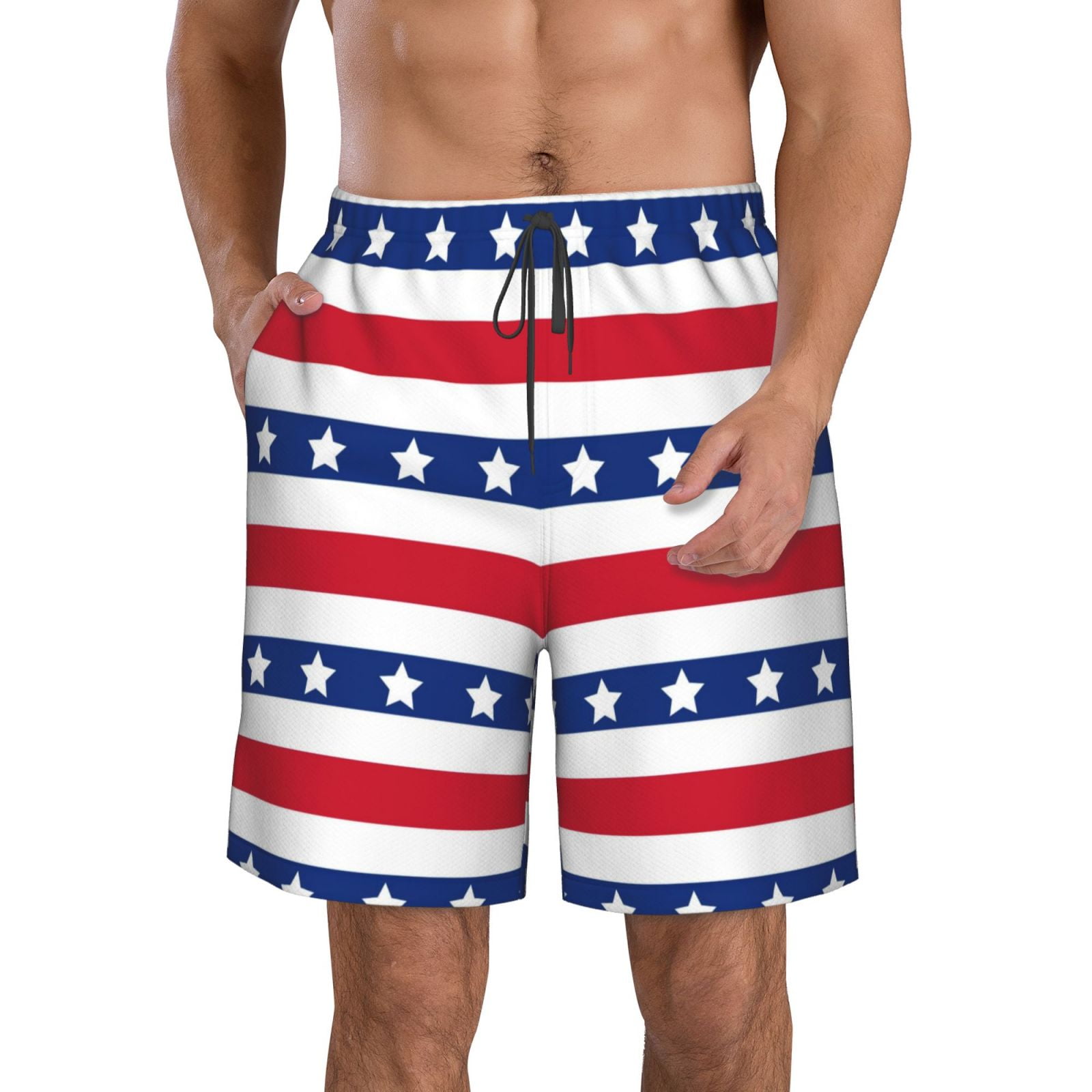 Disketp Men'S Swim Trunks Hawaiian Breathable Surf Beach Swimsuits Mesh ...