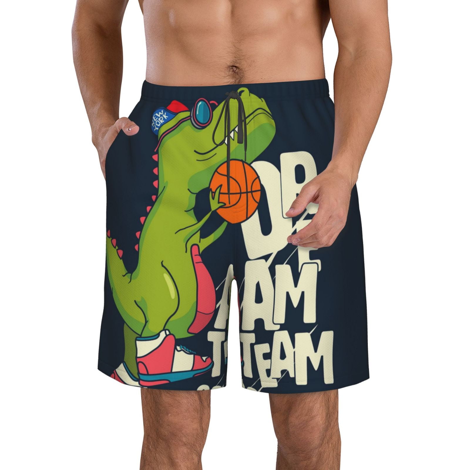Disketp Men'S Swim Trunks Hawaiian Breathable Surf Beach Swimsuits Mesh ...