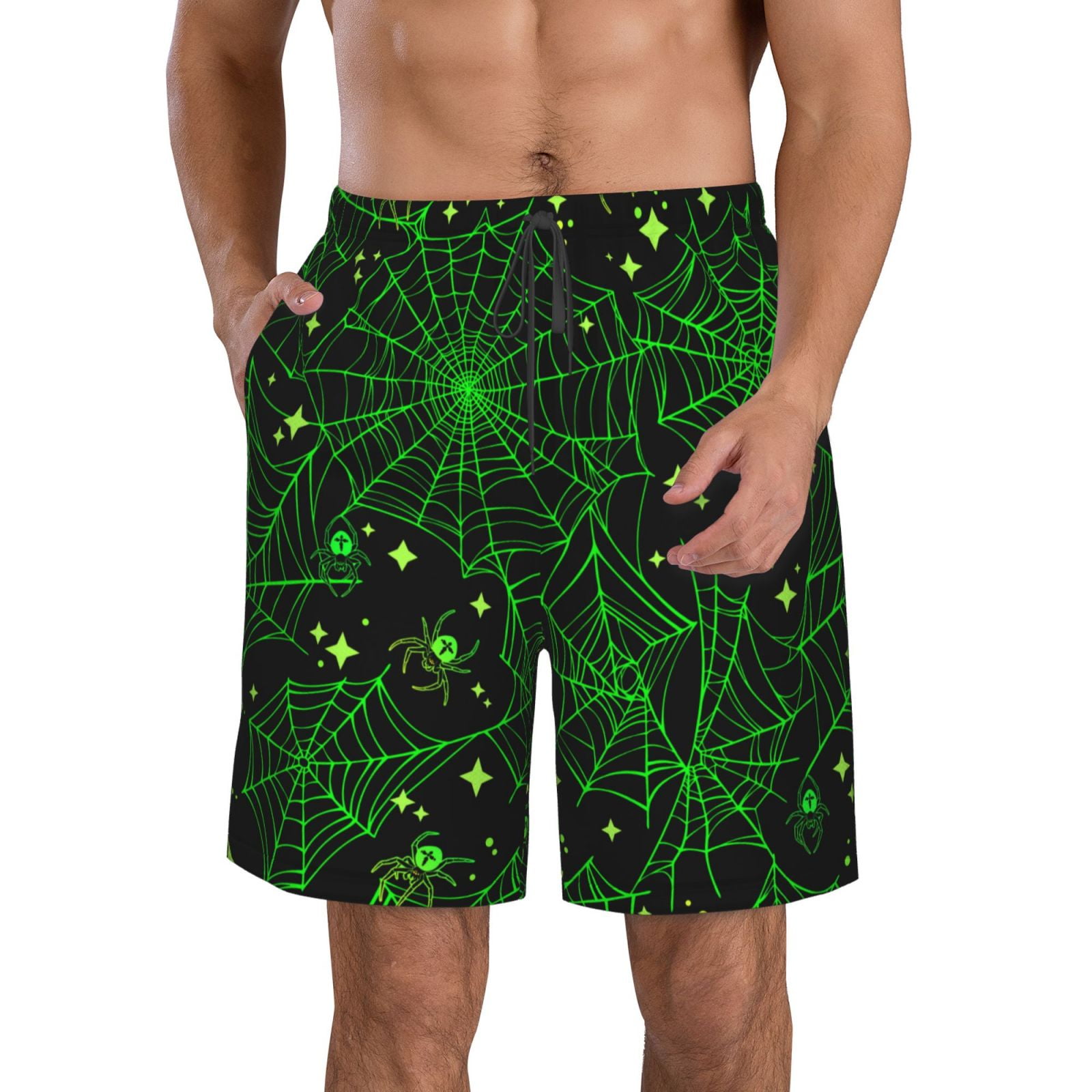 Disketp Men'S Swim Trunks Hawaiian Breathable Surf Beach Swimsuits Mesh ...