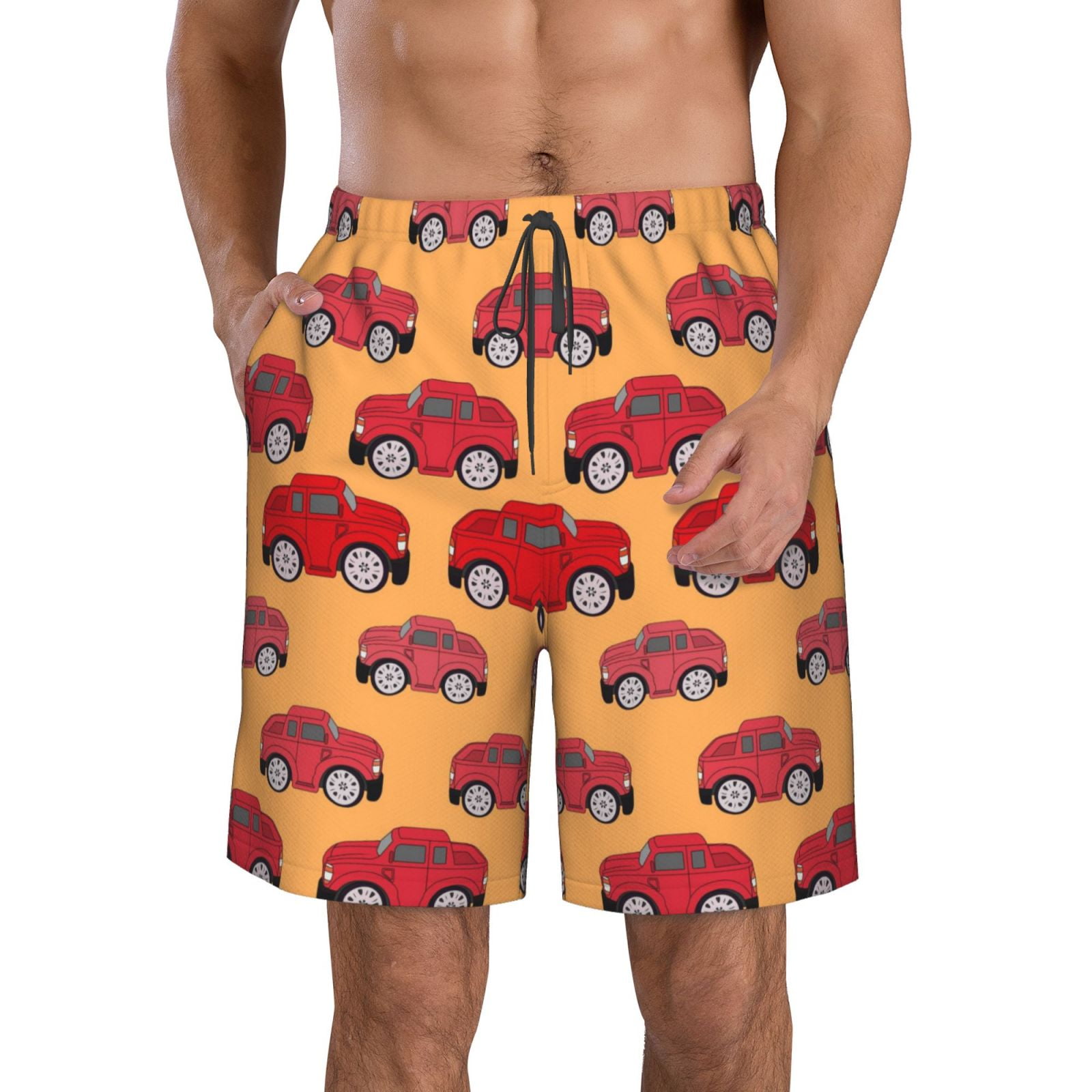 Disketp Men'S Swim Trunks Hawaiian Breathable Surf Beach Swimsuits Mesh ...