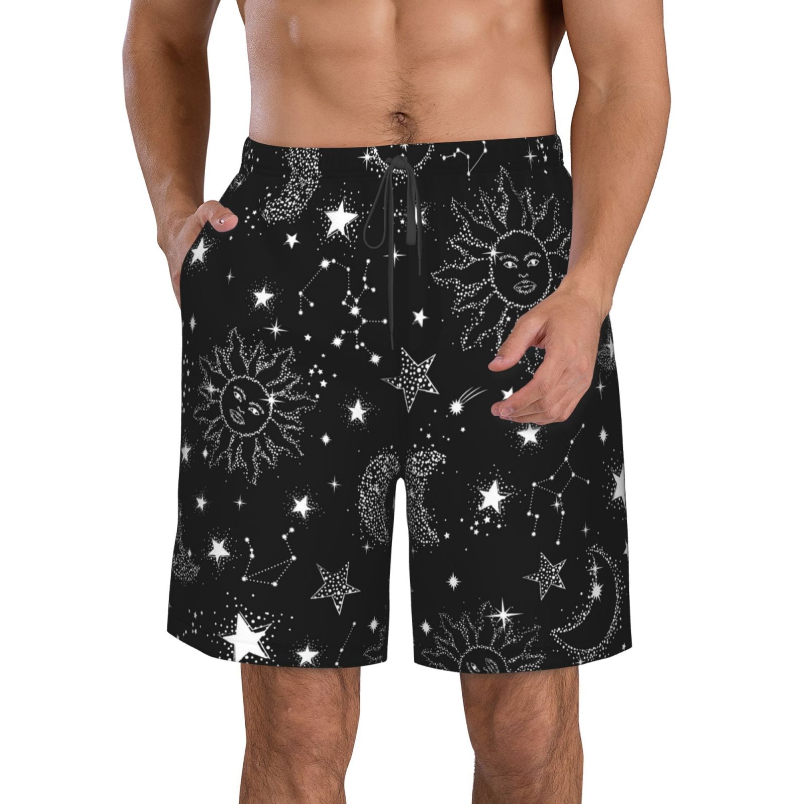 Disketp Men'S Swim Trunks Hawaiian Breathable Surf Beach Swimsuits Mesh ...