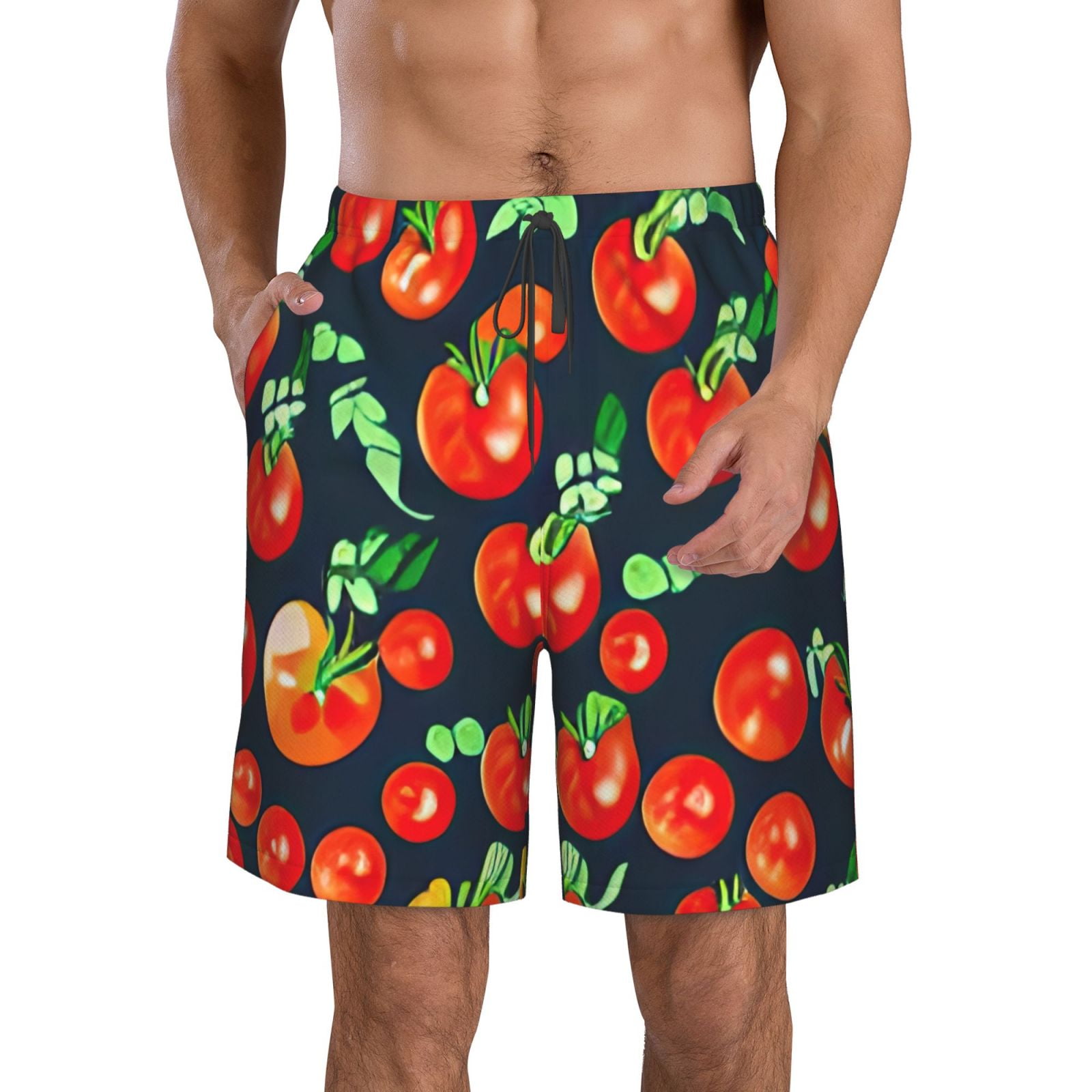 Disketp Men'S Swim Trunks Hawaiian Breathable Surf Beach Swimsuits Mesh ...