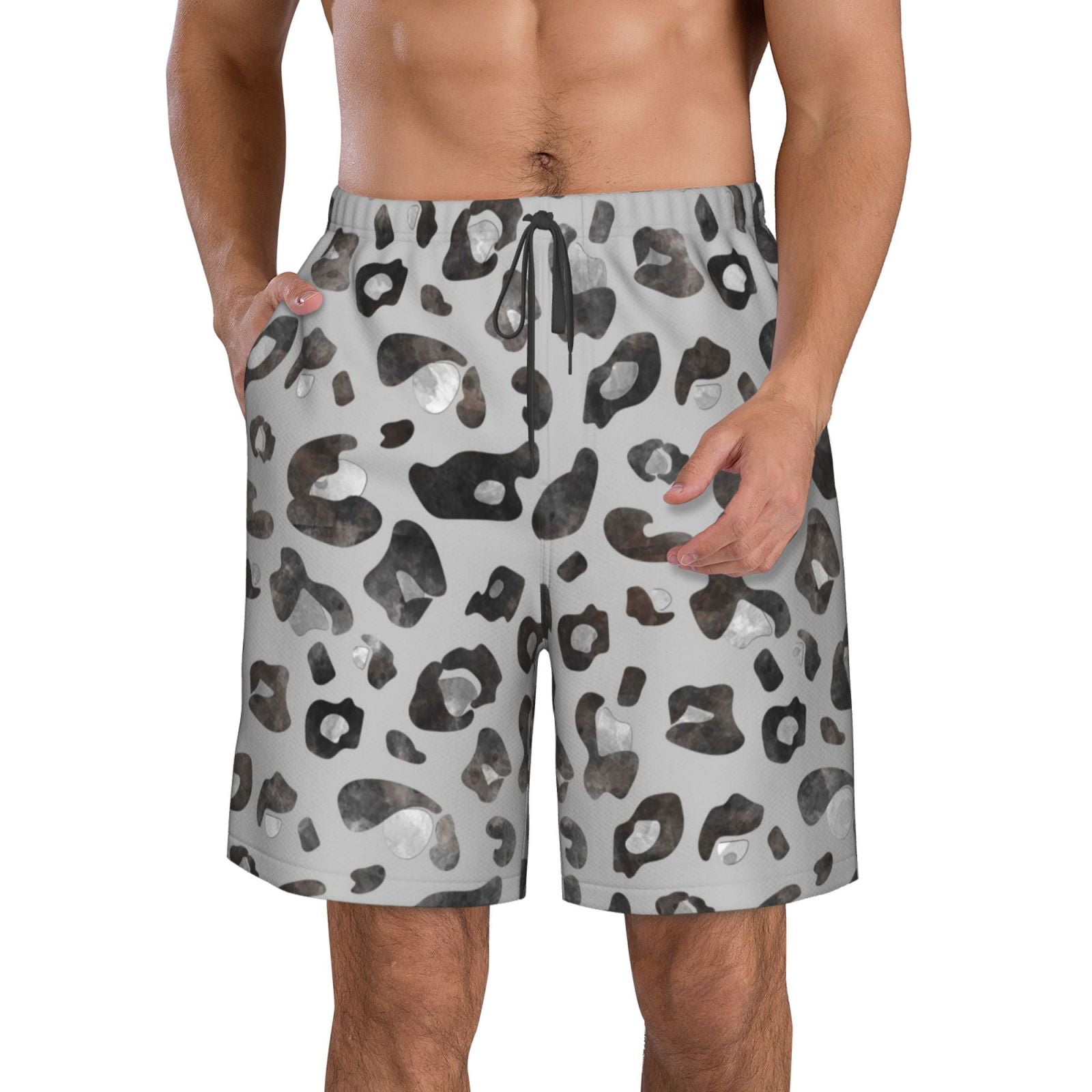 Disketp Men'S Swim Trunks Hawaiian Breathable Surf Beach Swimsuits Mesh ...