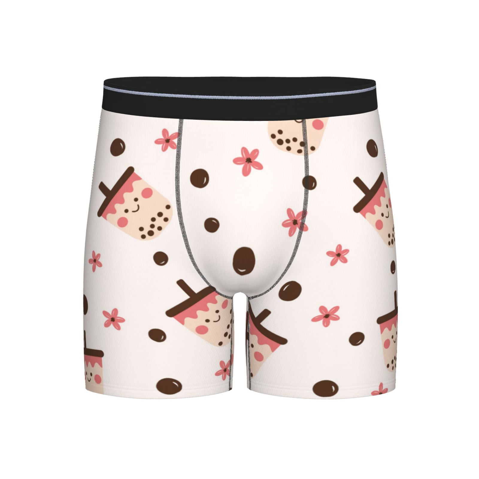 Disketp Milk Tea Men's Boxer Briefs Men’s Underwear Boxer Briefs for ...