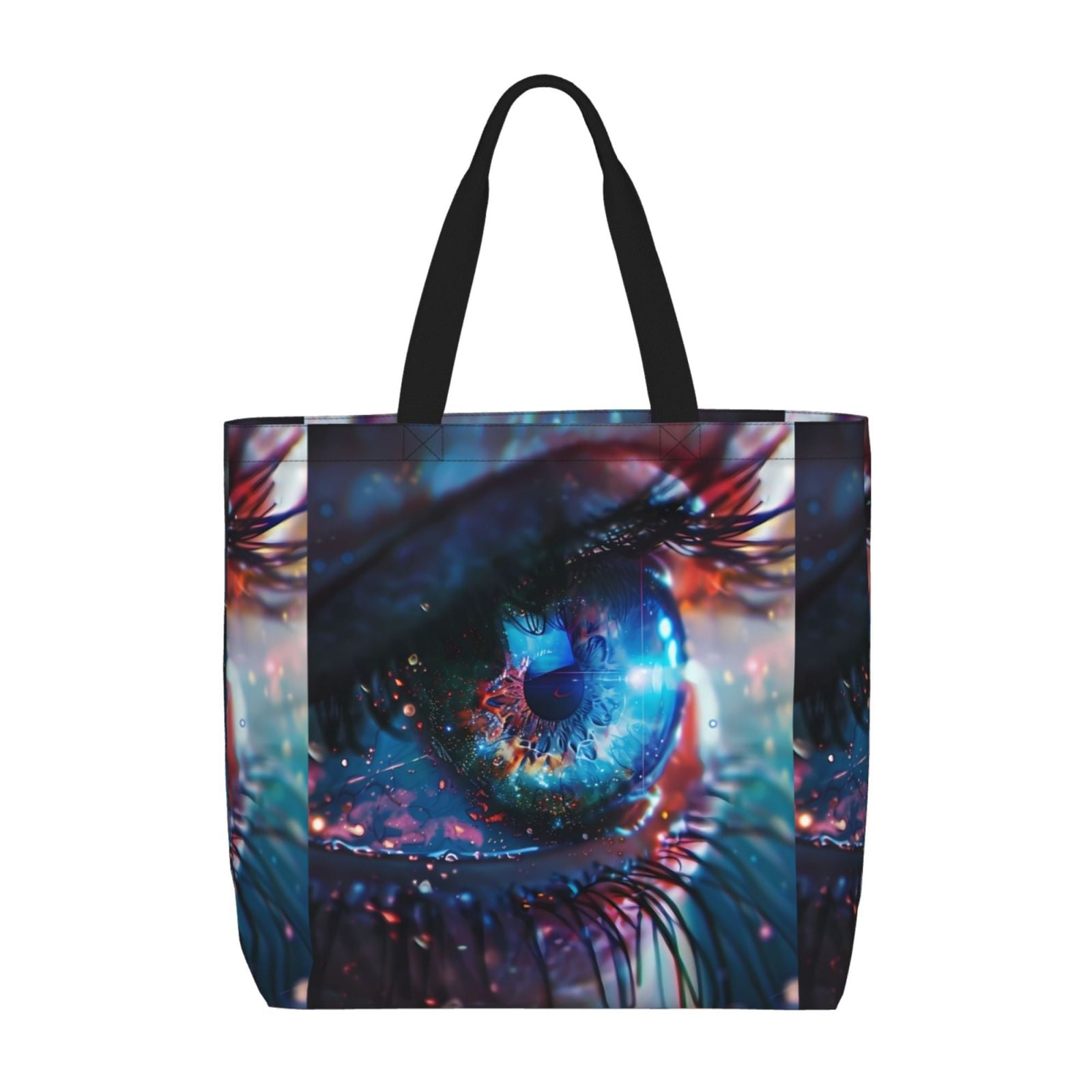 Disketp Modern Colorful Eyes Canvas Tote Bag,Women Shoulder Bag ...