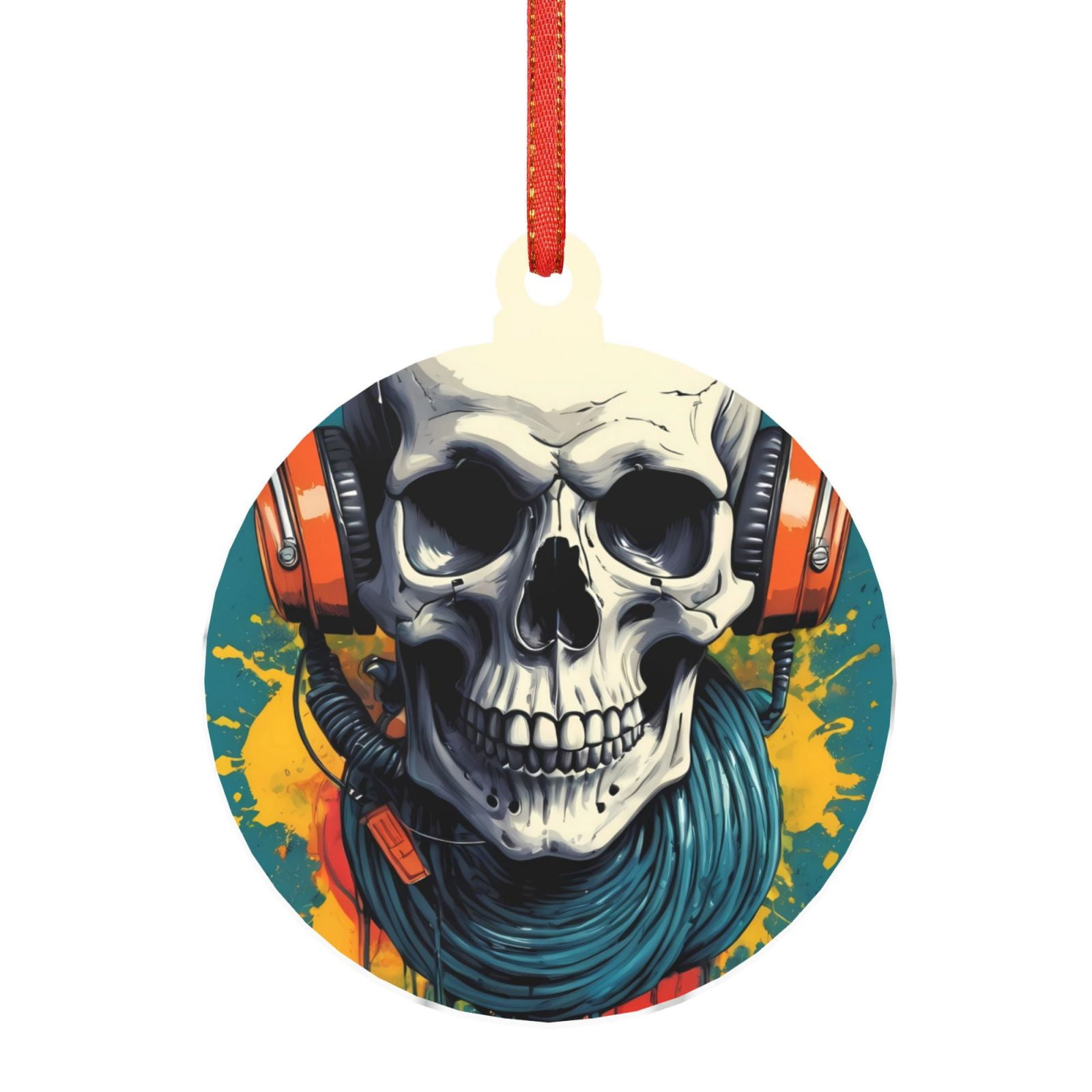Disketp Modern Hip-Hop Skull The Christmas Ornaments, Christmas Tree ...