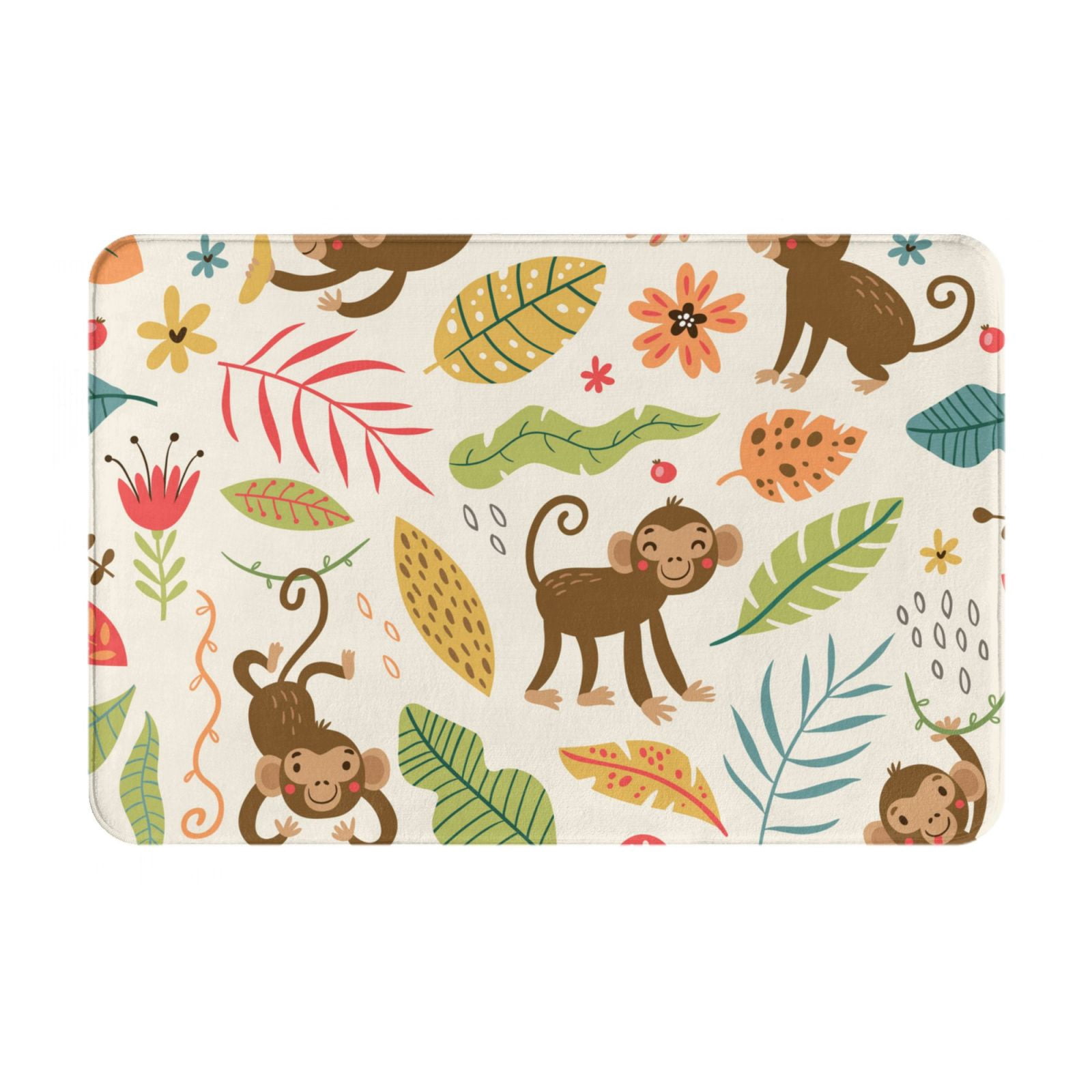 Disketp Monkeys In The Jungle Mat For Front Door Outside - Doormat ...