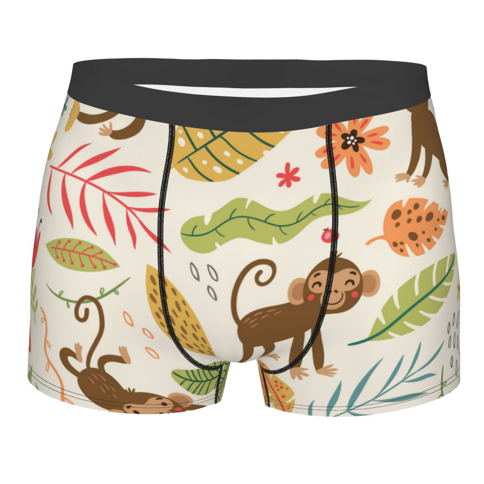 Disketp Monkeys In The Jungle Men'S Boxer Briefs,Soft And Breathable ...