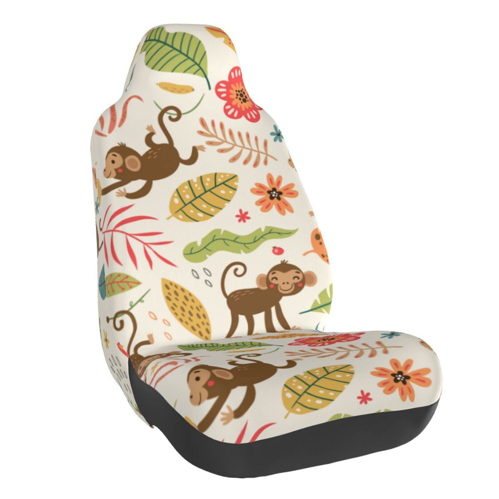 Disketp Monkeys in the Jungle Car Seat Covers Universal Front Seat ...