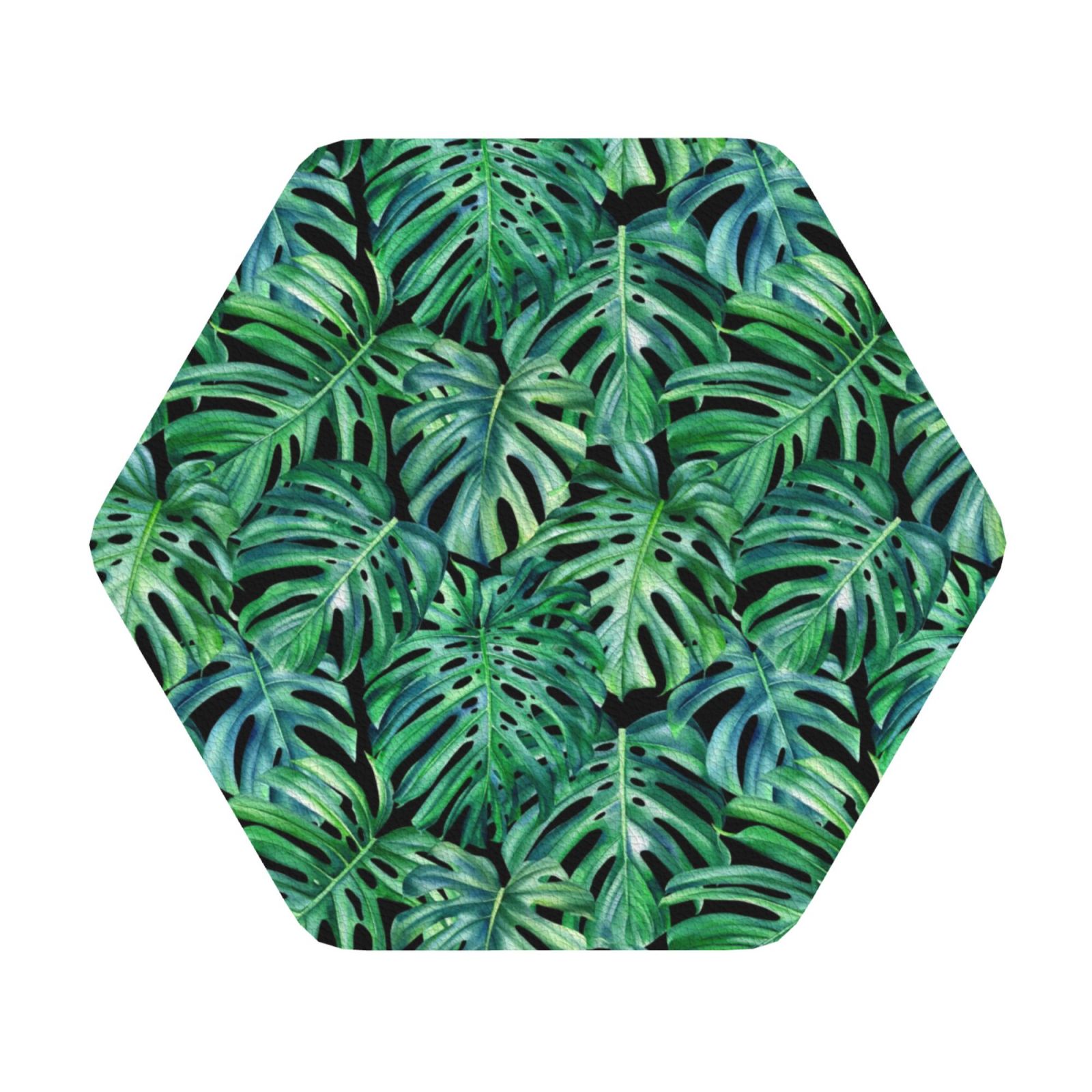 Disketp Monstera Leaves Funny Coasters,4 Pcs Leather Coasters With ...
