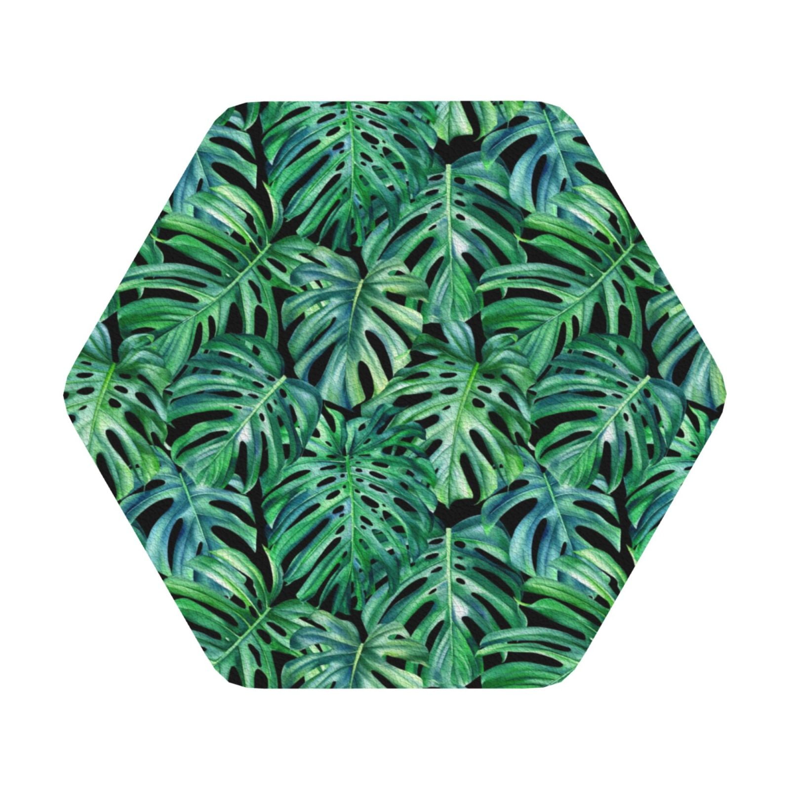 Disketp Monstera Leaves Funny Coasters,6 Pcs Leather Coasters With ...