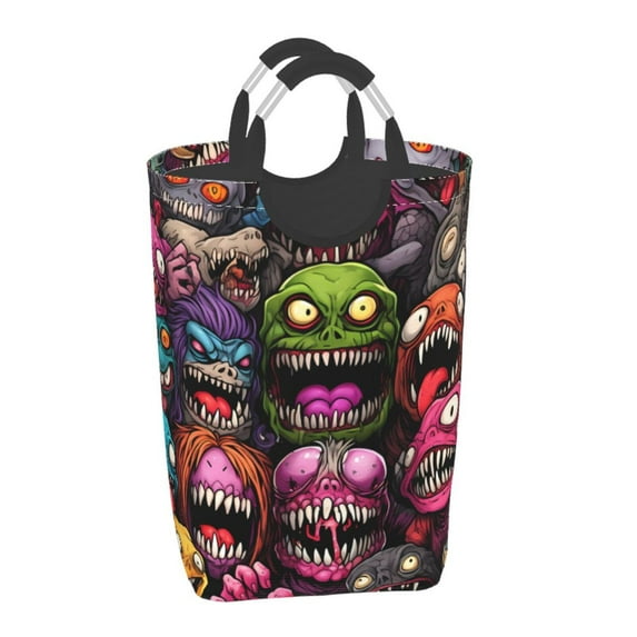 Disketp Monstrous Cartoon Characters Square Laundry Bag Large ...