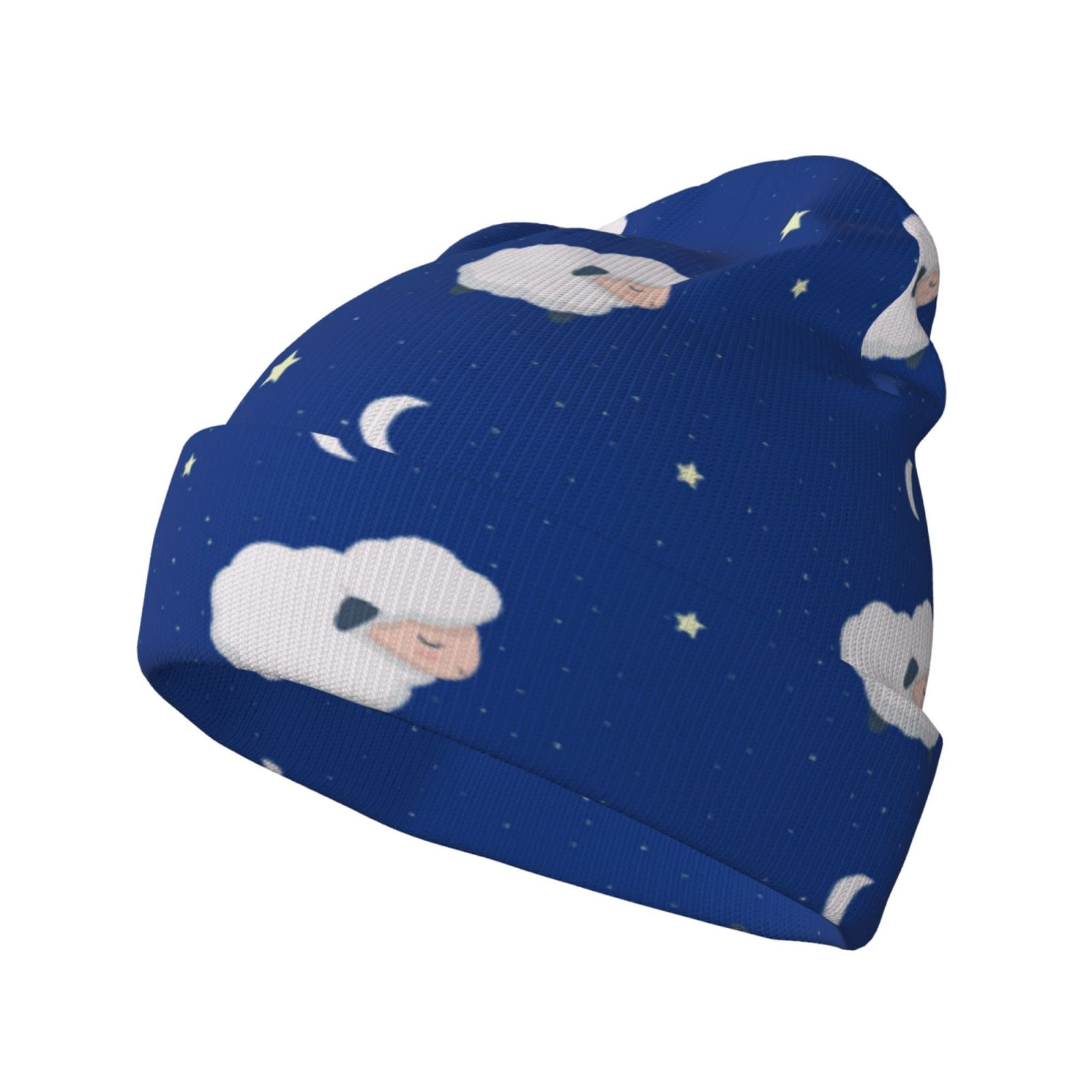 Disketp Moon Lamb Winter Beanie for Men Women Beanie Knit Hat Cuffed ...