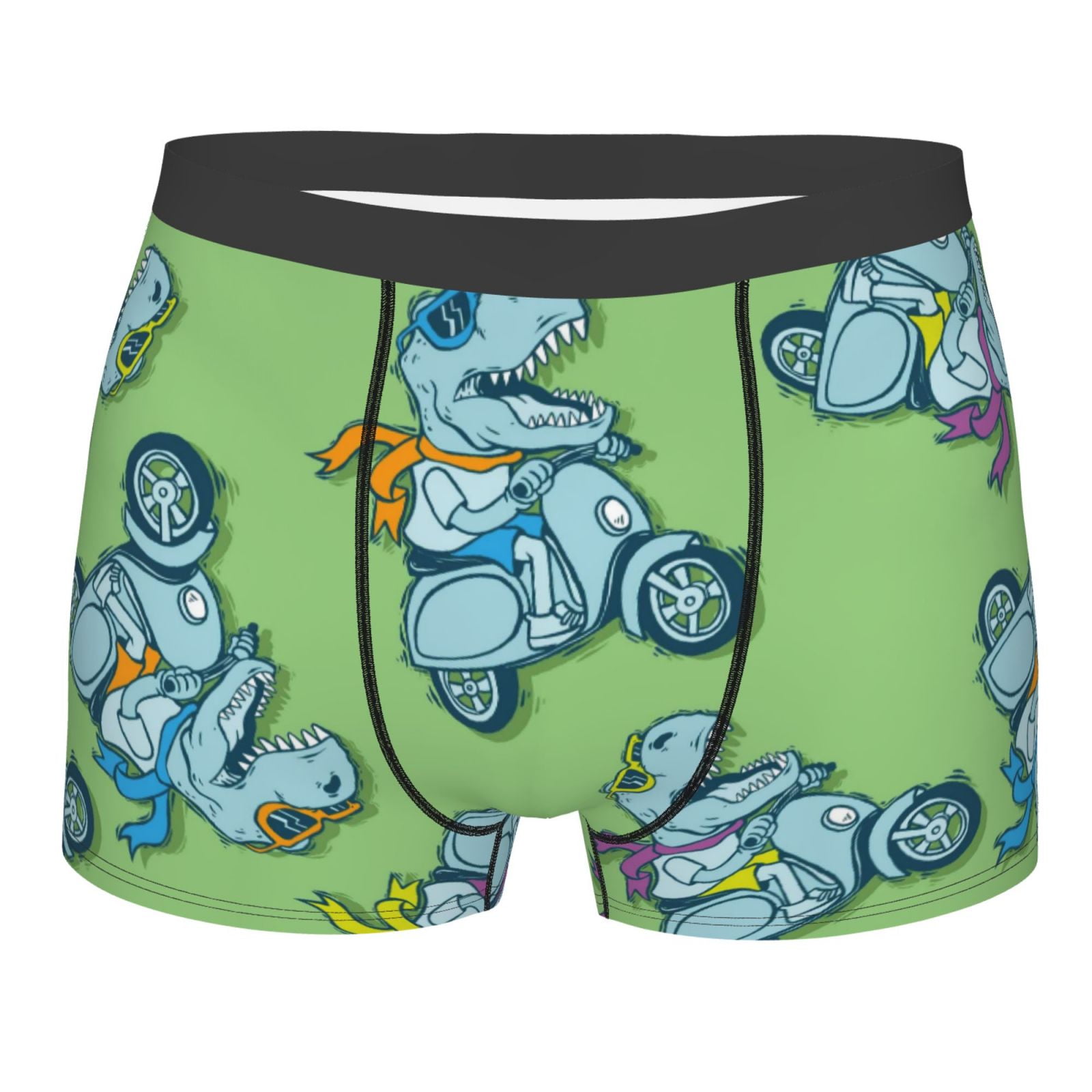 Disketp Motorcycle Riding Dinosaur Men'S Boxer Briefs,Soft And ...