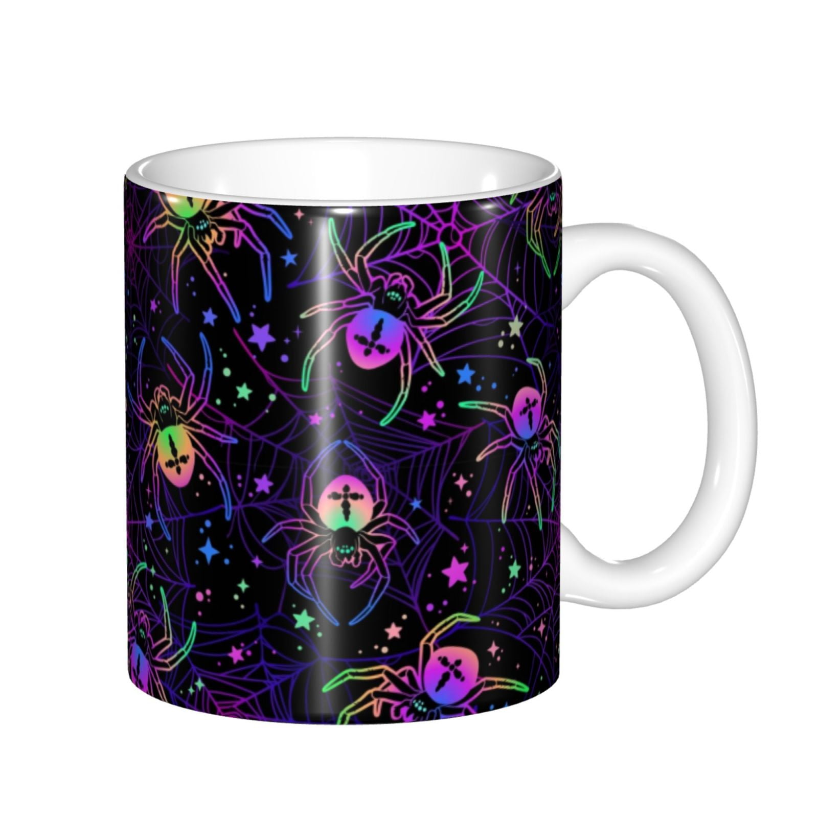 Disketp Multi-colored Spiders Large Coffee Mug with Handle Tea Cup ...