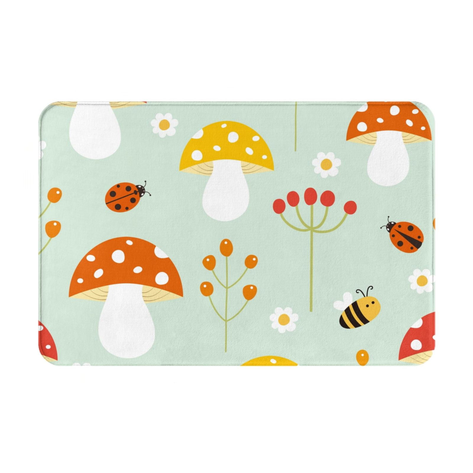 Disketp Mushroom Bee Mat For Front Door Outside - Doormat Outdoor ...