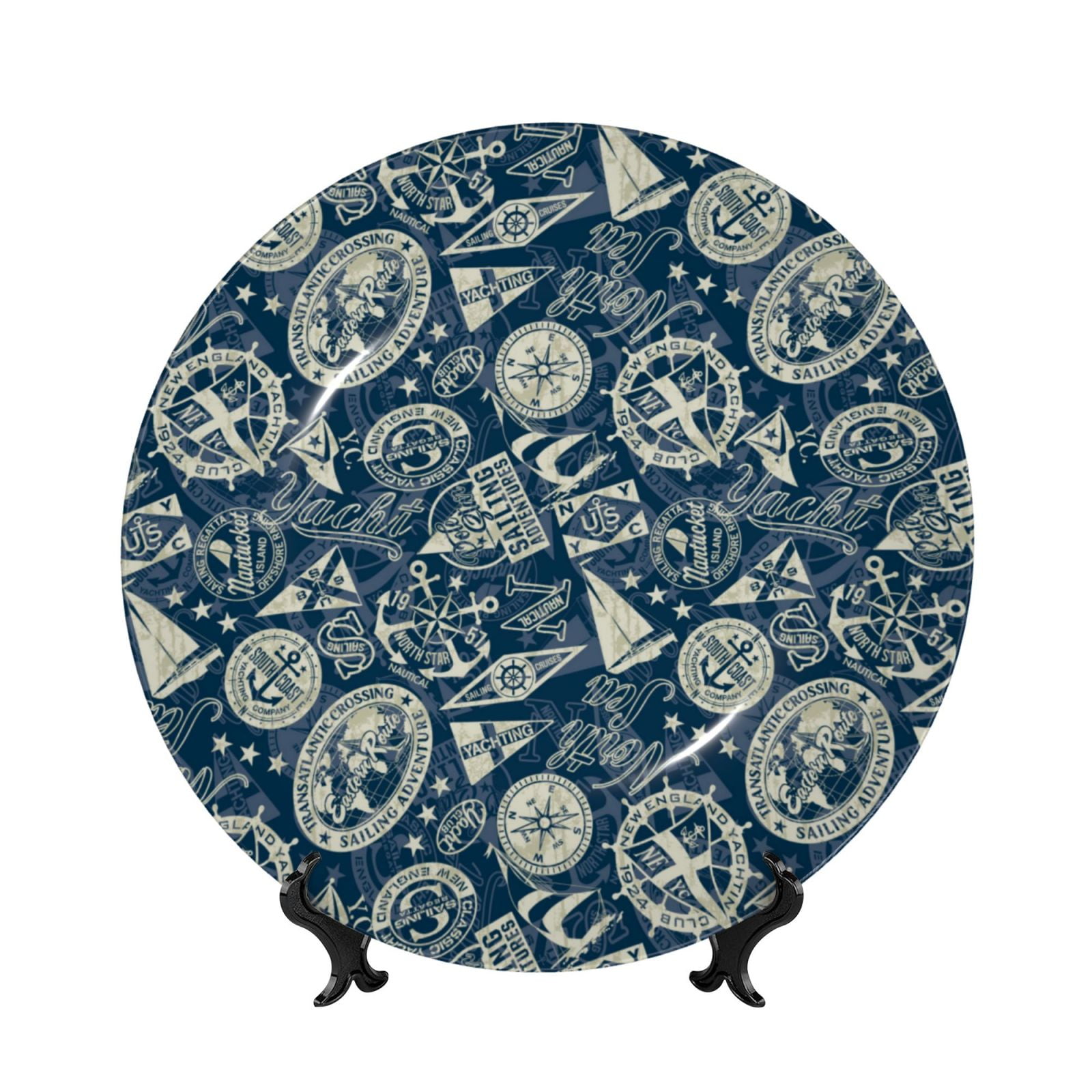 Disketp Nautical Style Ceramic Plate Dinner Plates Bone China ...