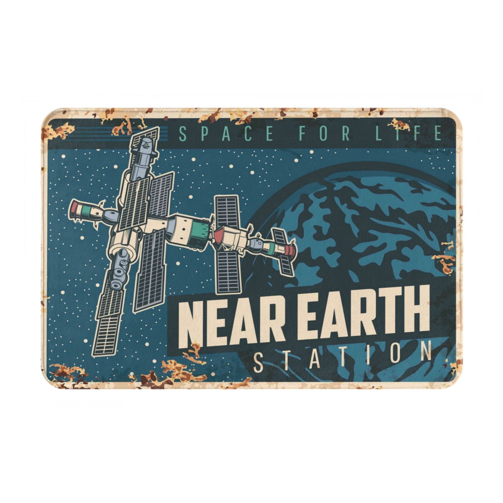 Disketp Near Earth Station Mat For Front Door Outside - Doormat Outdoor ...