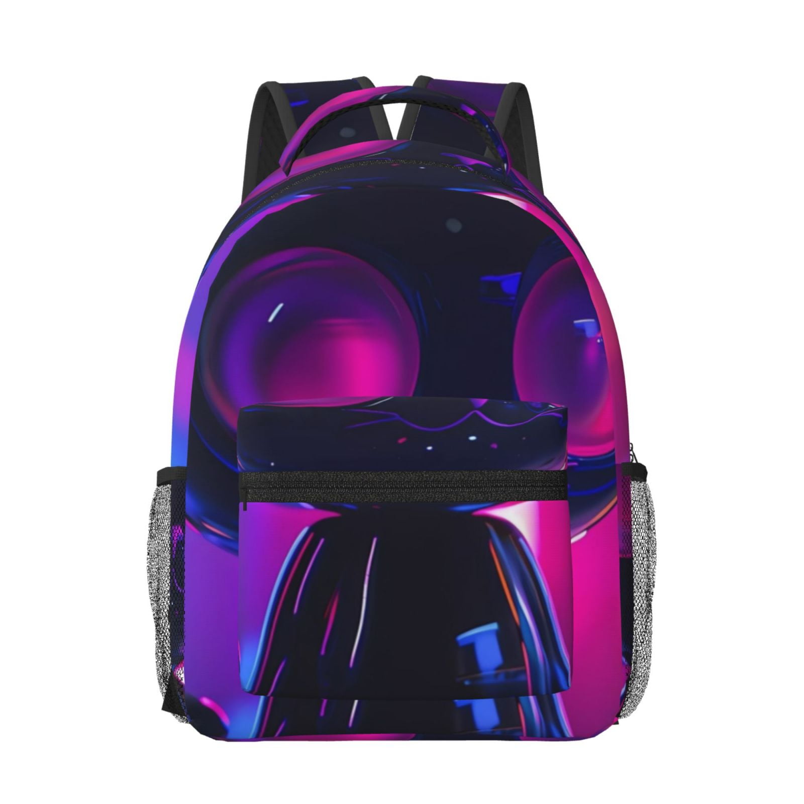 Disketp Neon Toy Cat Reflections Backpack for Women and Men ...