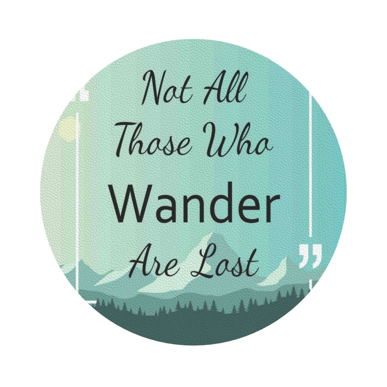 Disketp Not All Those Who Wander Are Lost1 Funny Coasters,6 Pcs Leather ...