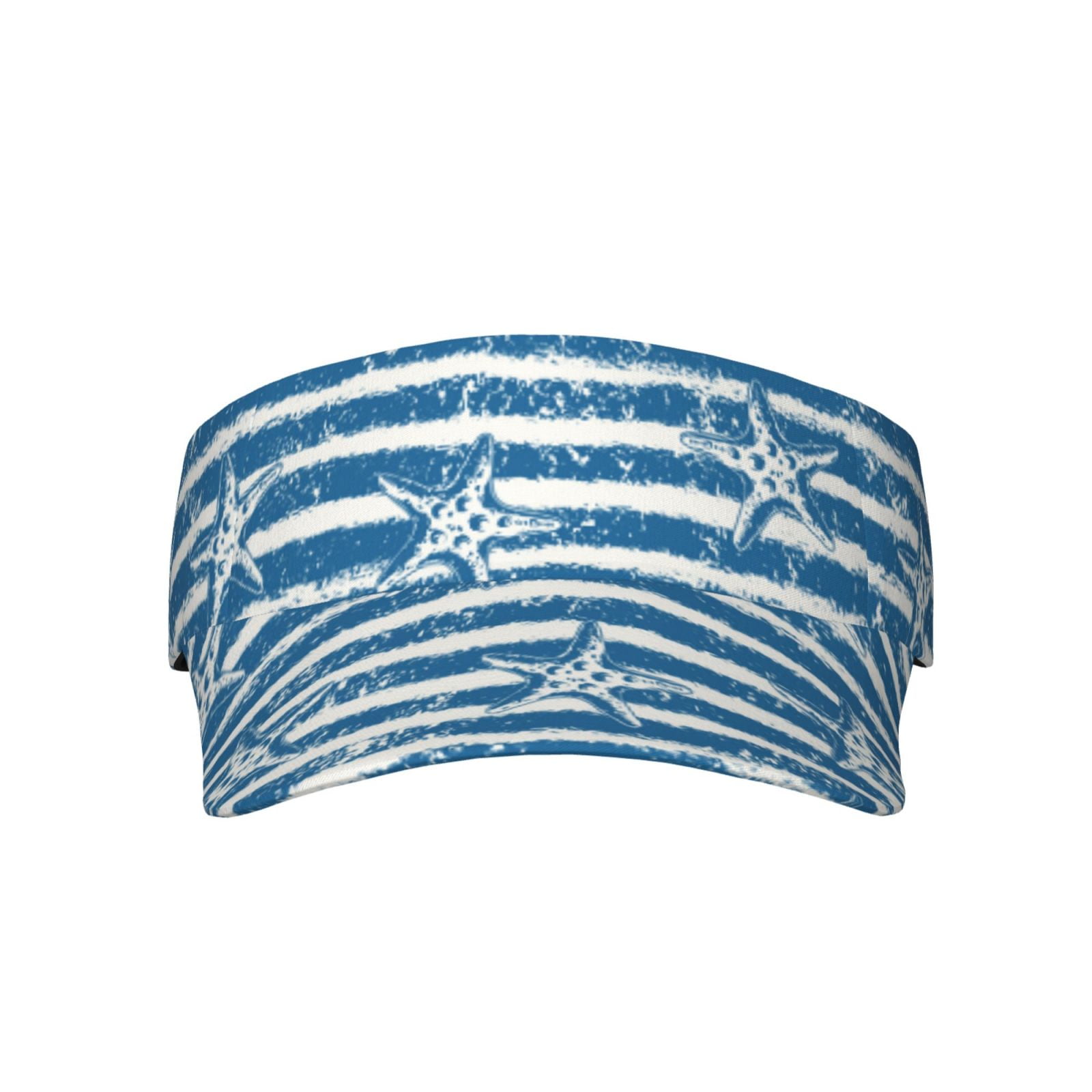 Disketp Ocean On Striped Sun Visors For Women Men Unisex Tennis Golf ...