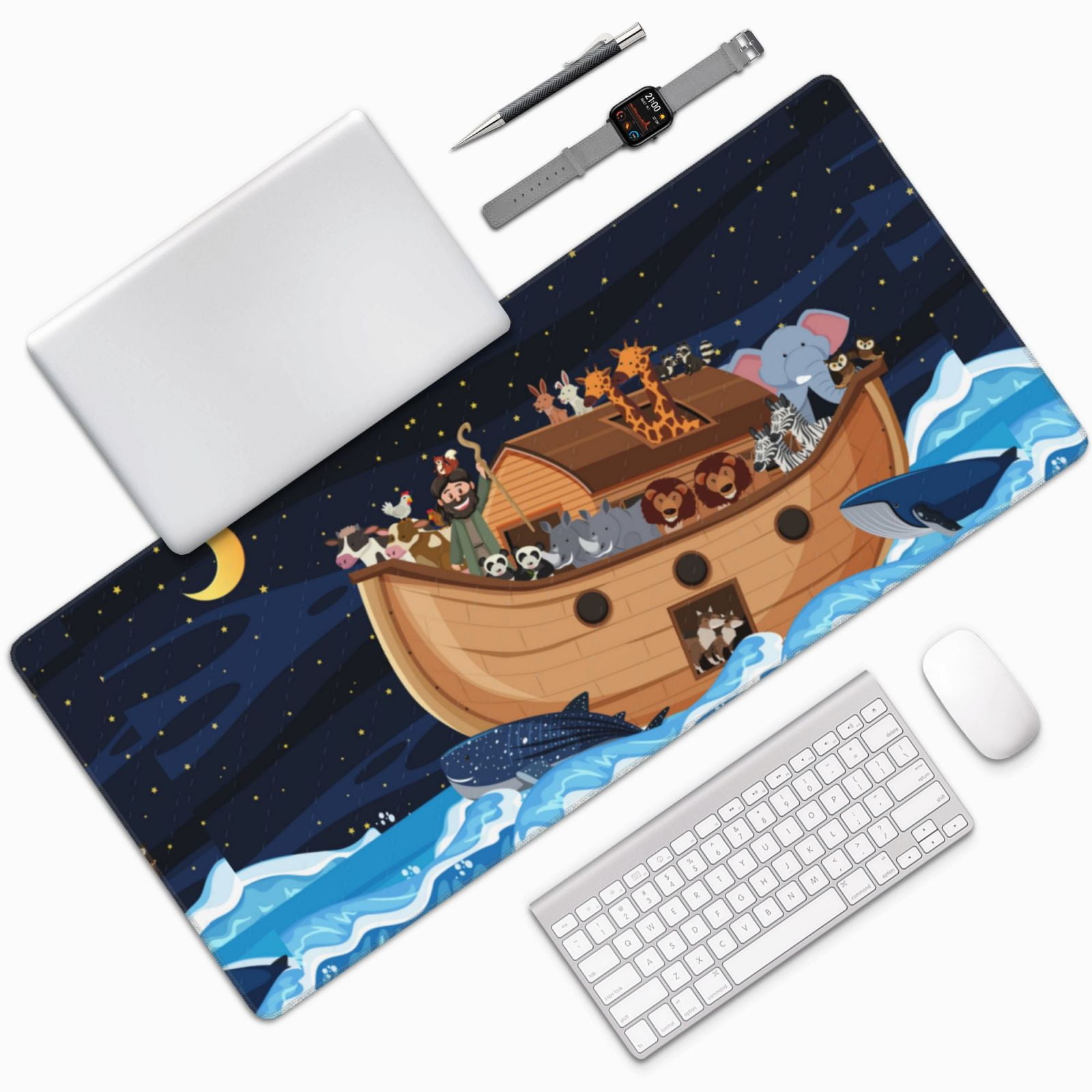 Disketp Ocean Scene with Noah's Ark Gaming Mouse Mat Long Extended ...