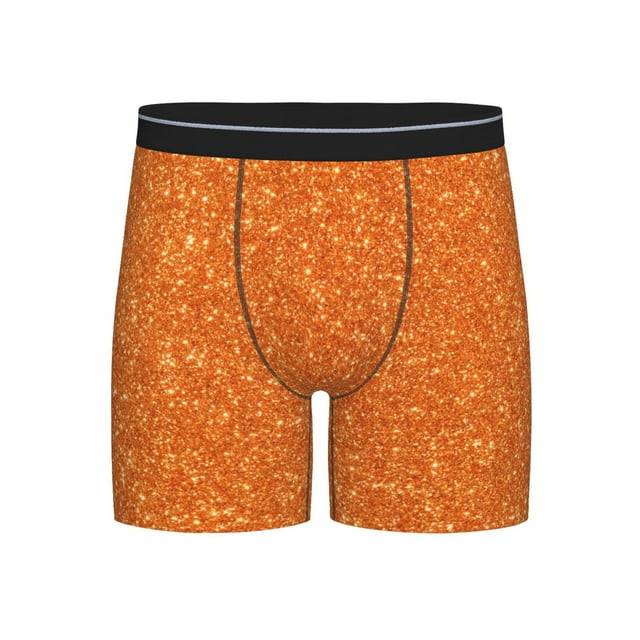 Disketp Orange Glitter Men's Boxer Briefs Men’s Underwear Boxer Briefs ...