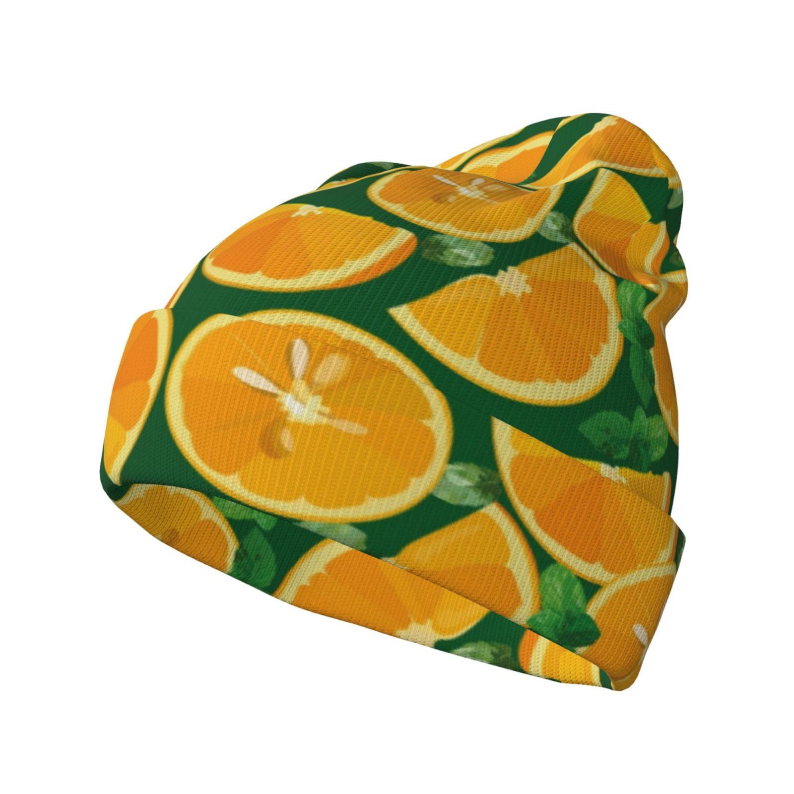 Disketp Orange Lemon Winter Beanie for Men Women Beanie Knit Hat Cuffed ...