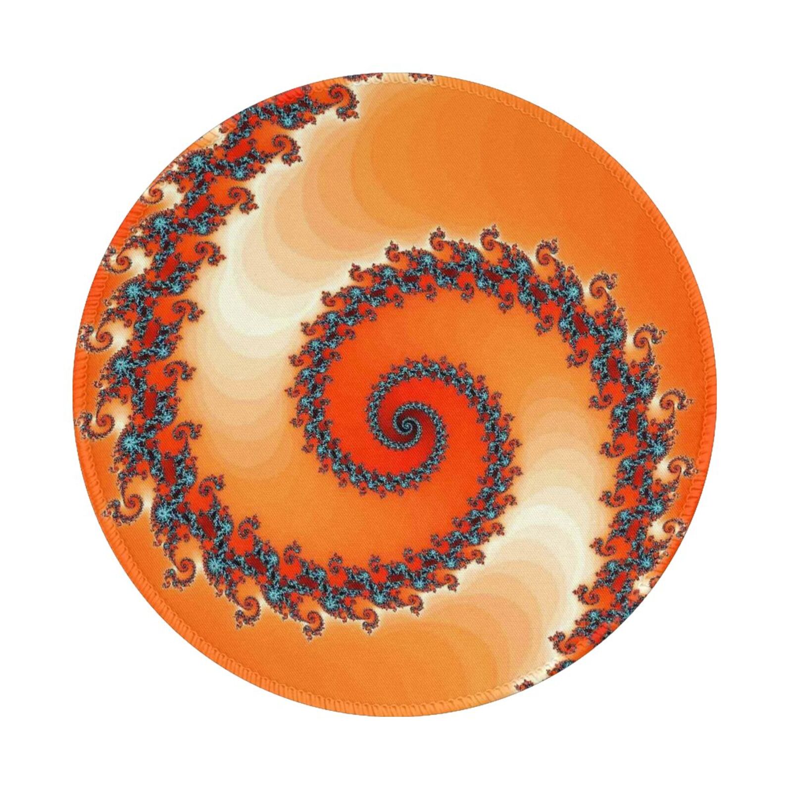 Disketp Orange Rotating Small Mouse Pad 7.9x7.9 Inches,Washable Round ...