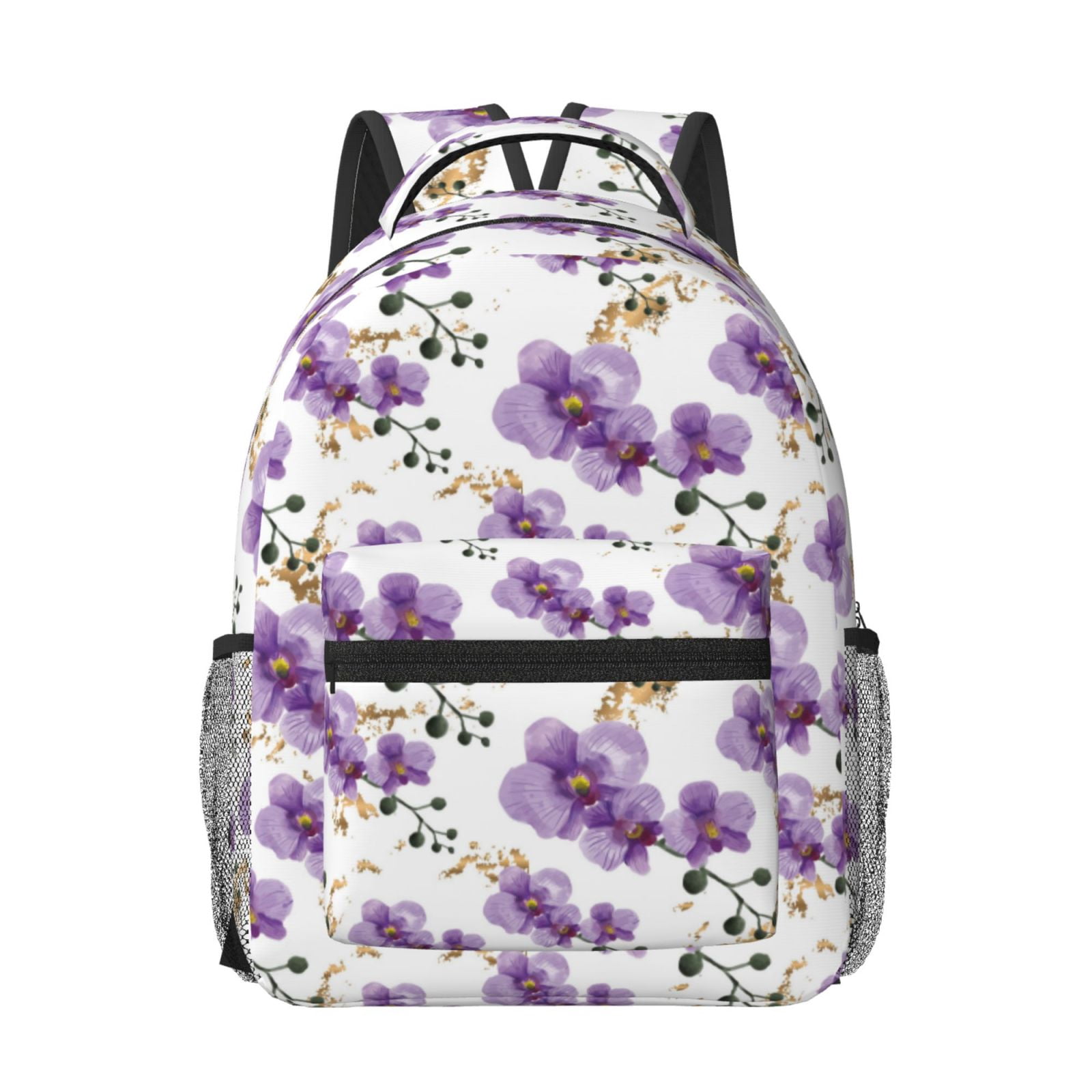 Disketp Orchids Flowers Backpack - Comfortable Daypack with The right ...