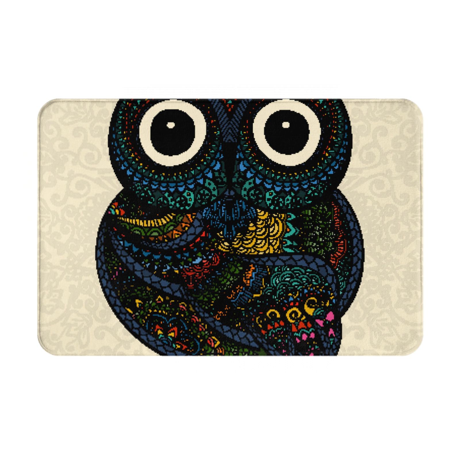 Disketp Owl With Mandala Mat For Front Door Outside - Doormat Outdoor ...