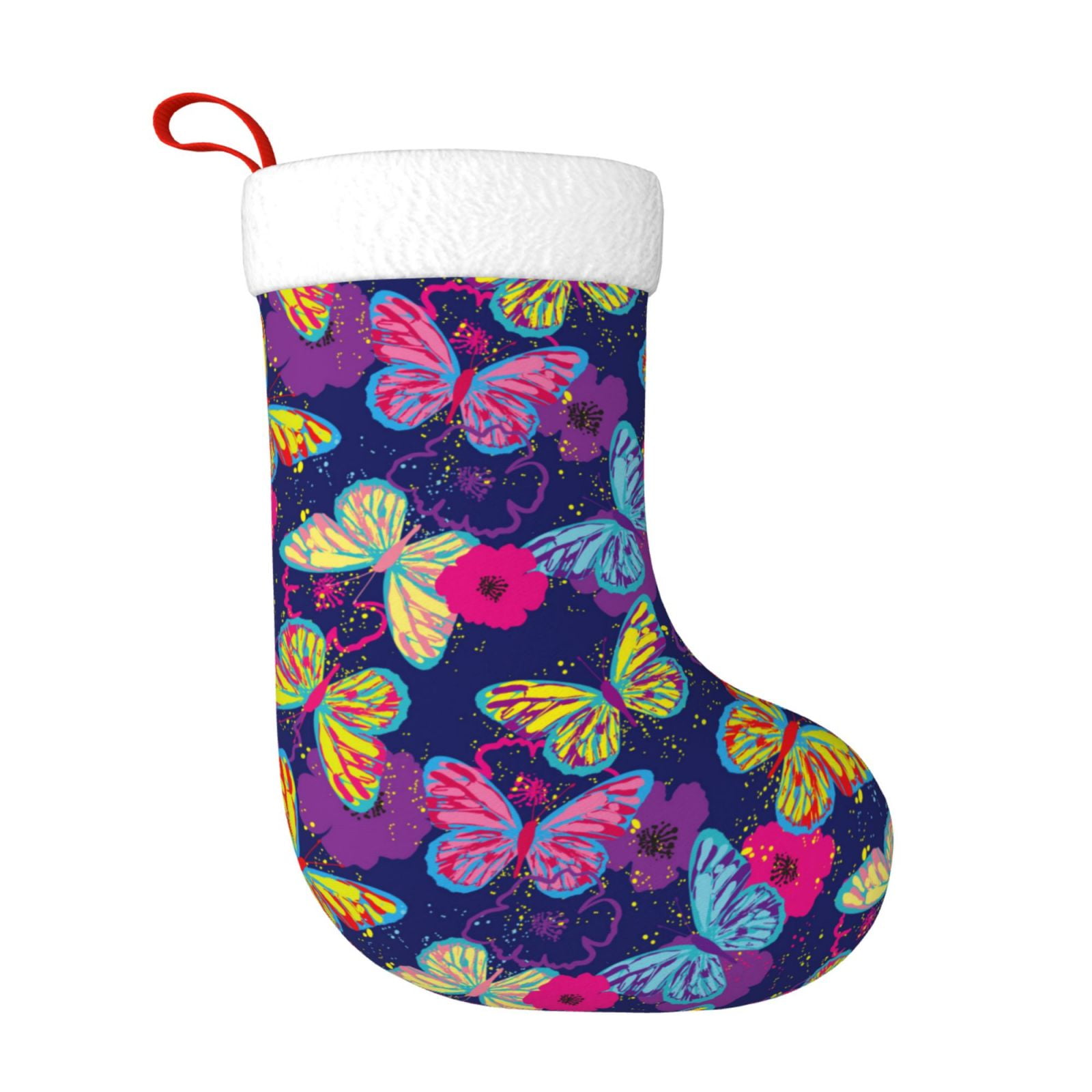 Disketp Paint Butterflies Christmas Stockings, Xmas Stocking for Family ...