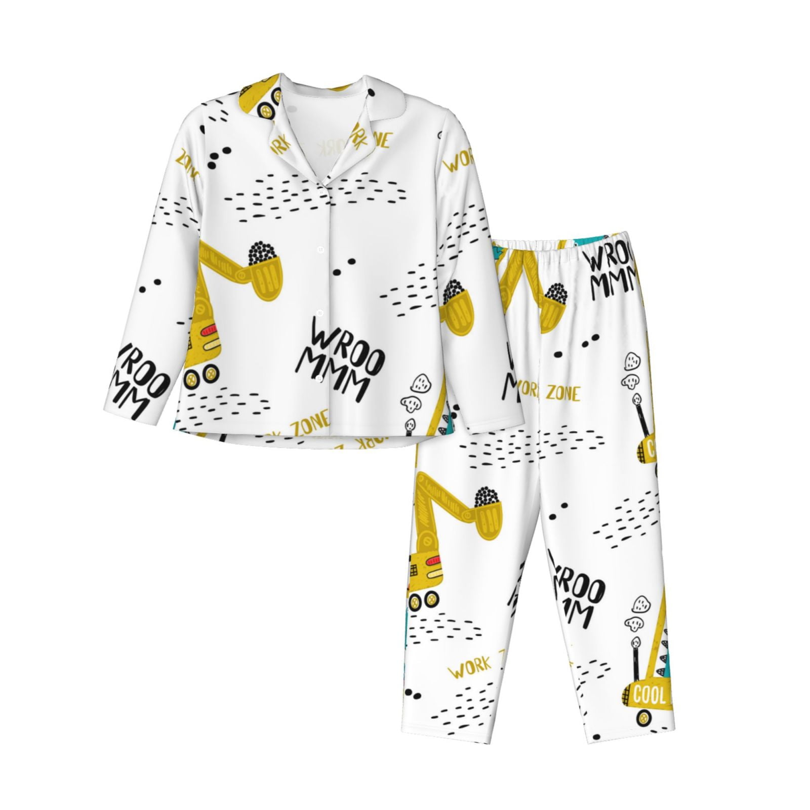 Disketp Pajamas Set Long Sleeve Sleepwear Womens Button Down Nightwear ...