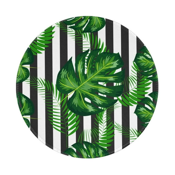 Disketp Palm Greenery Small Mouse Pad 7.9x7.9 Inches,Washable Round ...