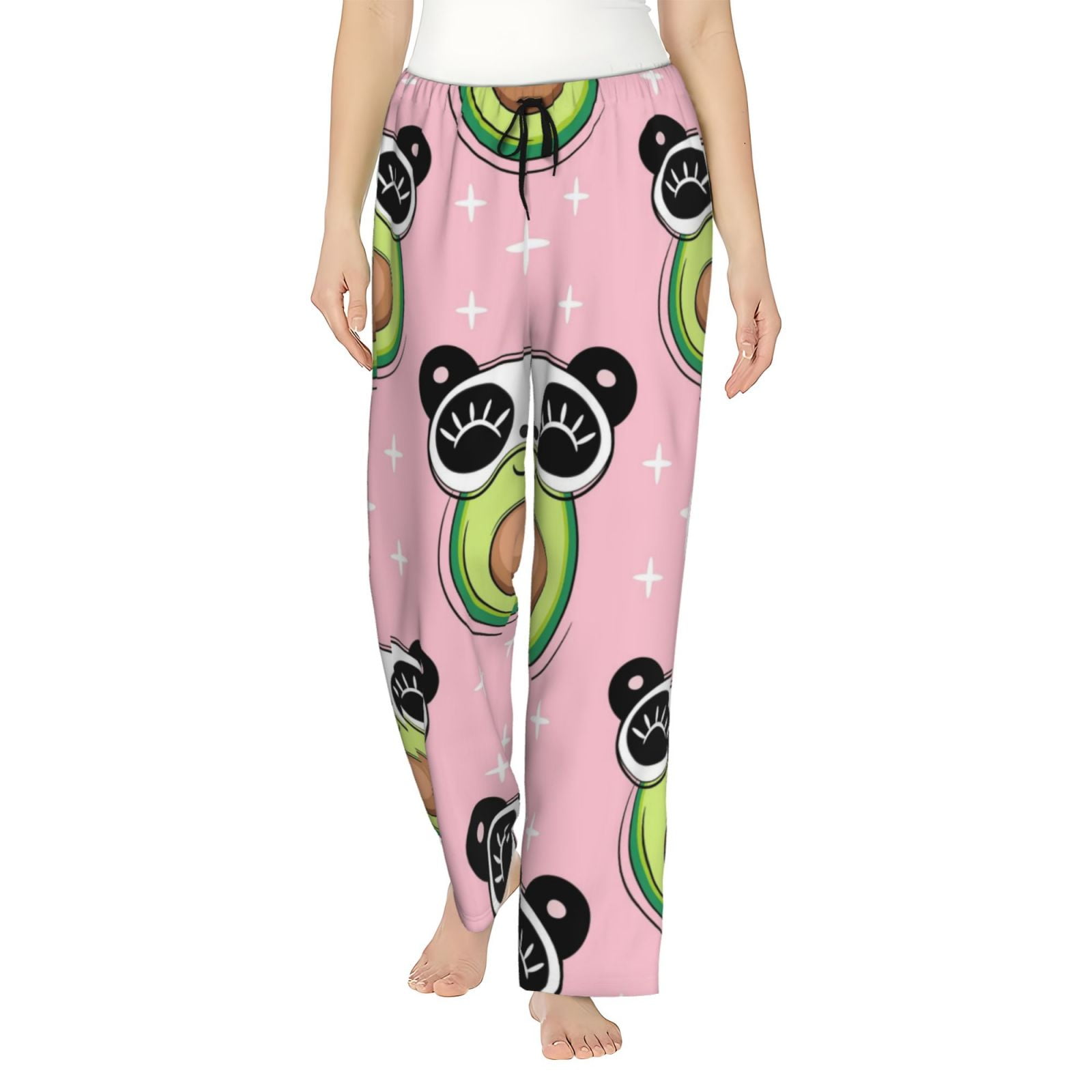 Disketp Panda Avocado Print Women'S Comfy Pajama Pants Casual ...