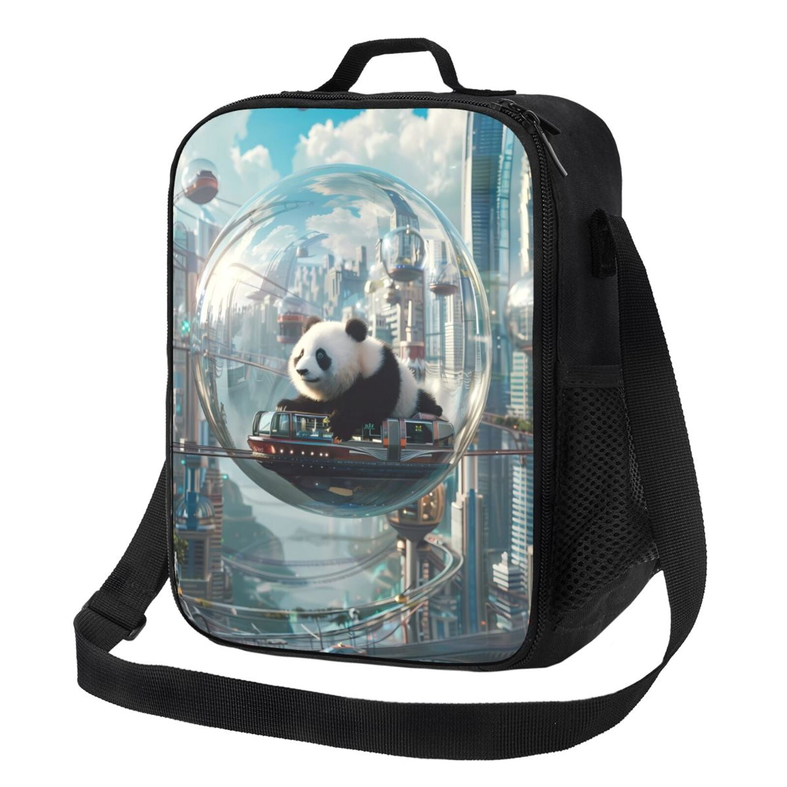 Disketp Panda In Futuristic City Insulated Lunch Bag Lunch Box - Lunch ...