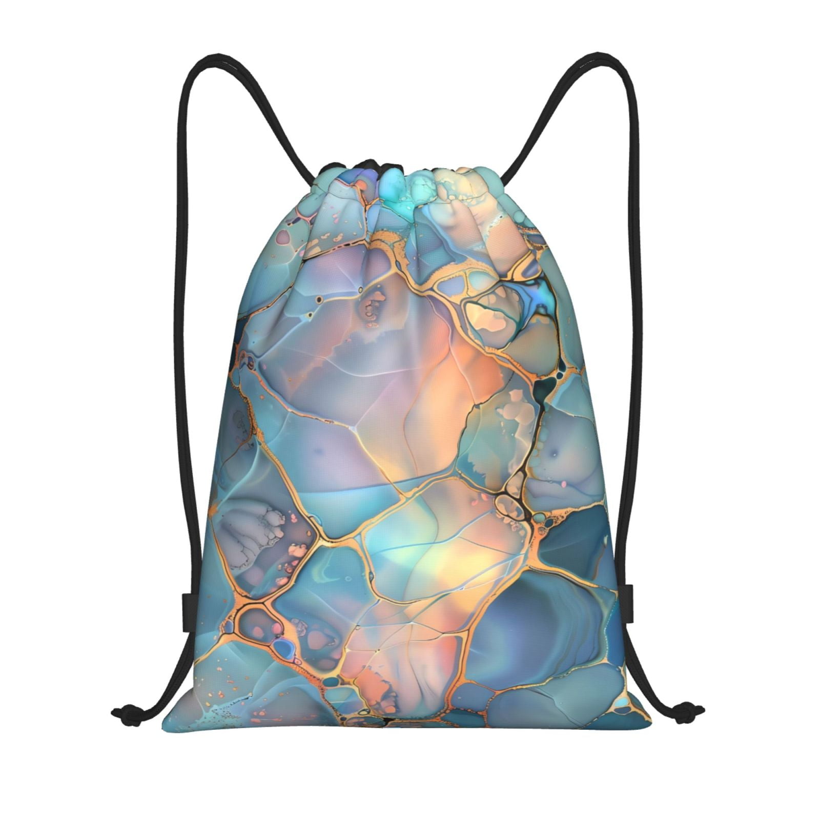 Disketp Pastel Abstract Fluid Art Drawstring Backpack Drawstring Gym Bags Draw String Bags for ...