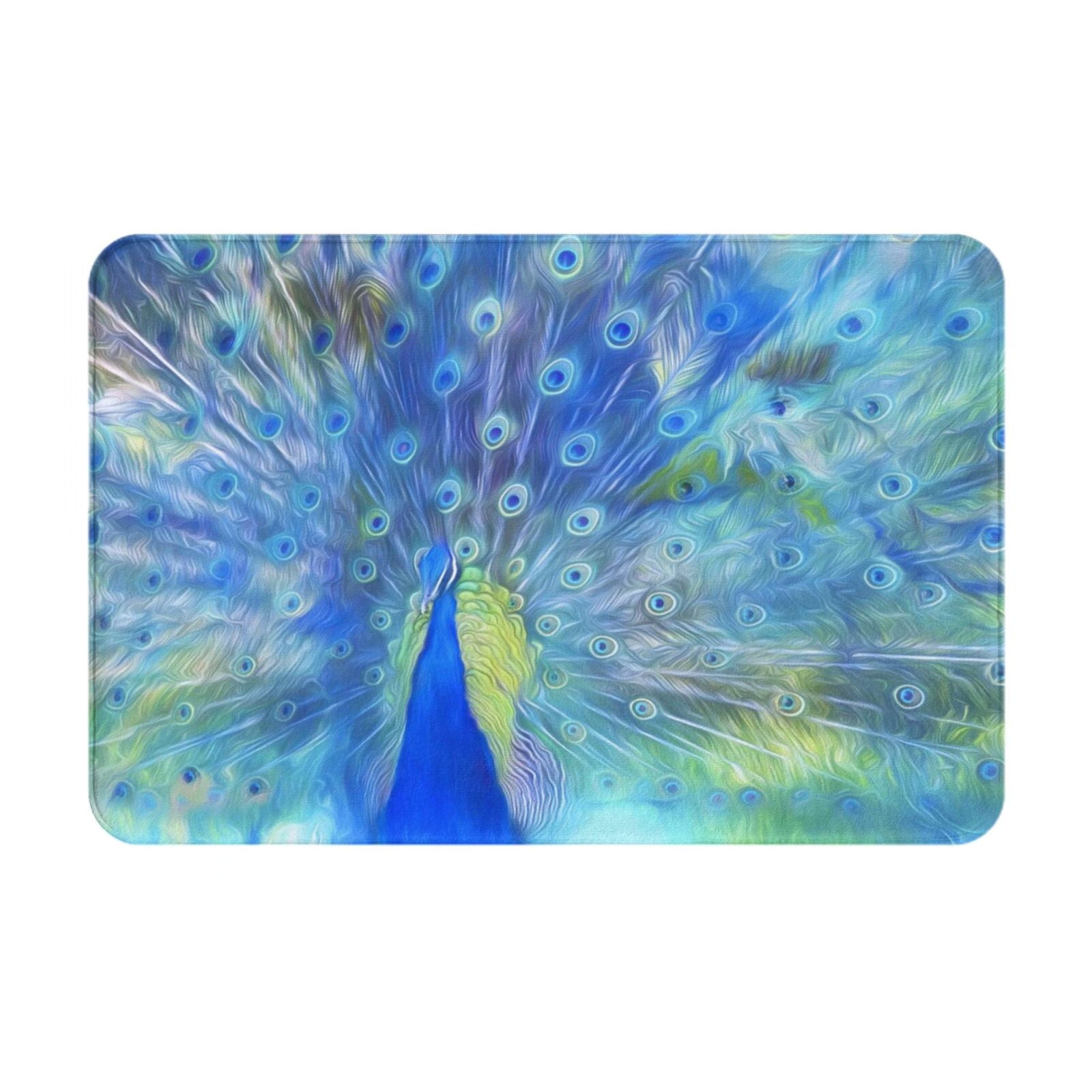 Disketp Peacock Mat For Front Door Outside - Doormat Outdoor Entrance ...