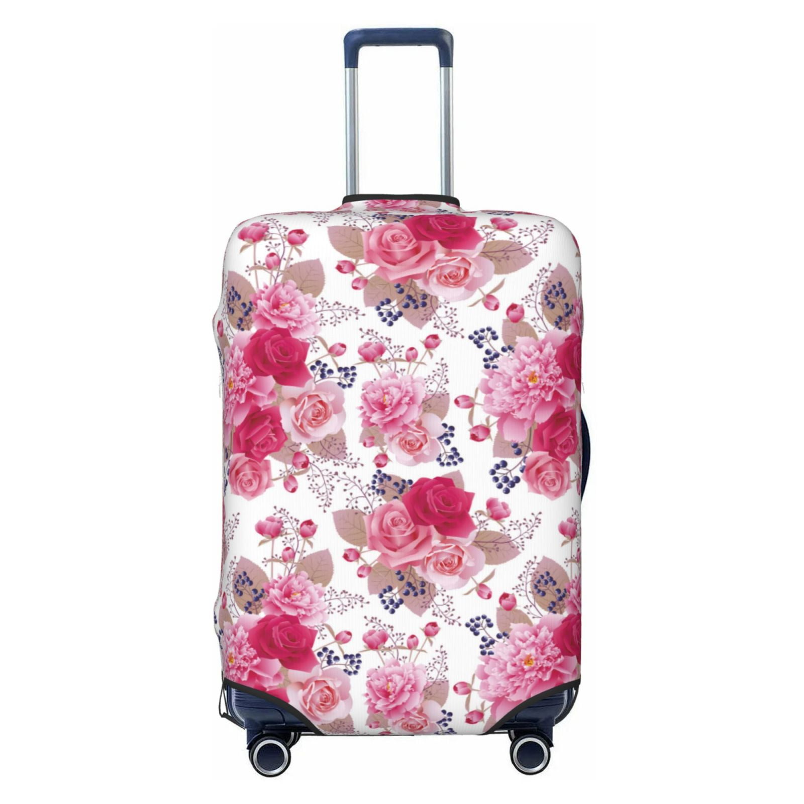 Disketp Peonies And Roses Elastic Travel Luggage Cover Travel Suitcase ...