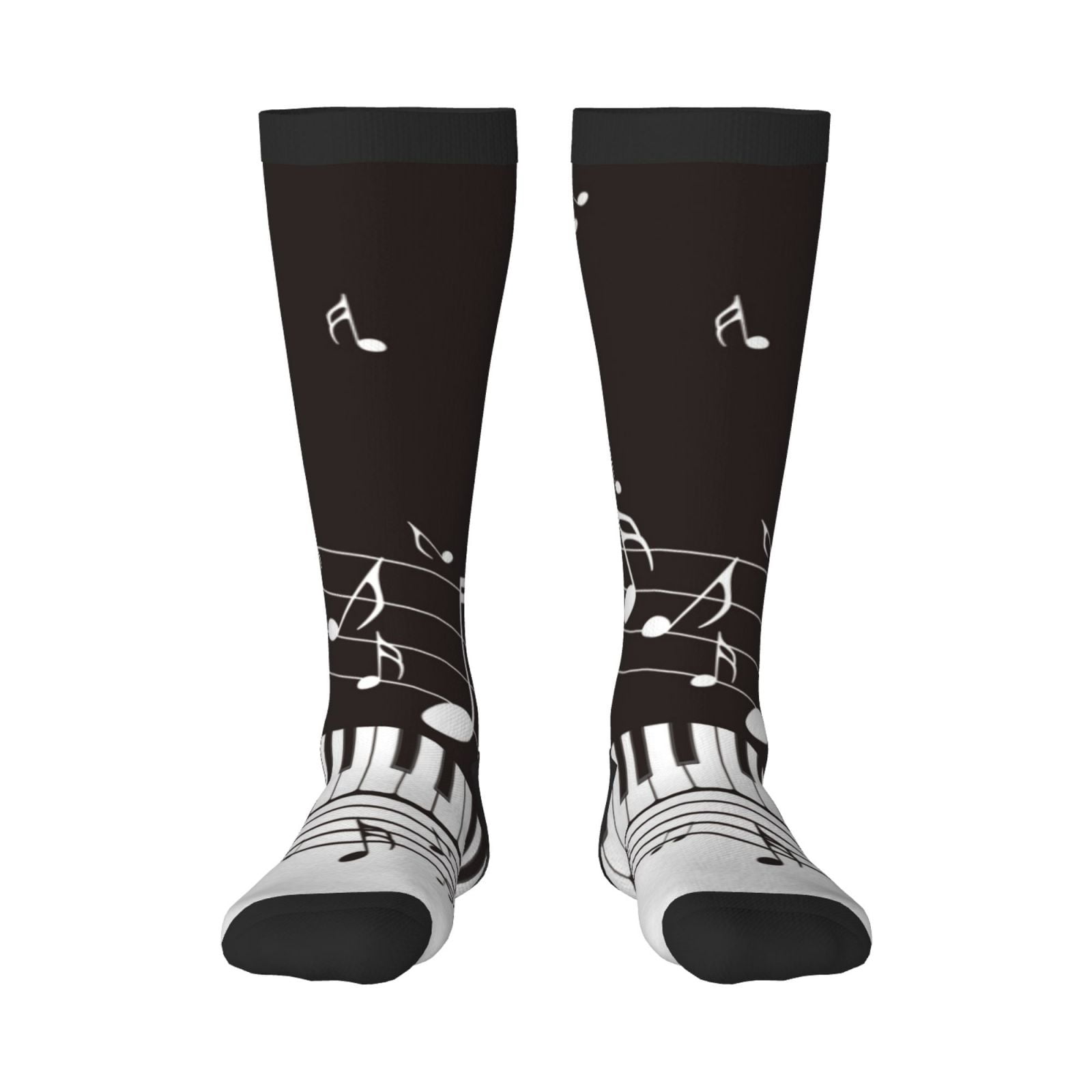 Disketp Piano Keys With Musical Notes Print Unisex Contrast Color ...