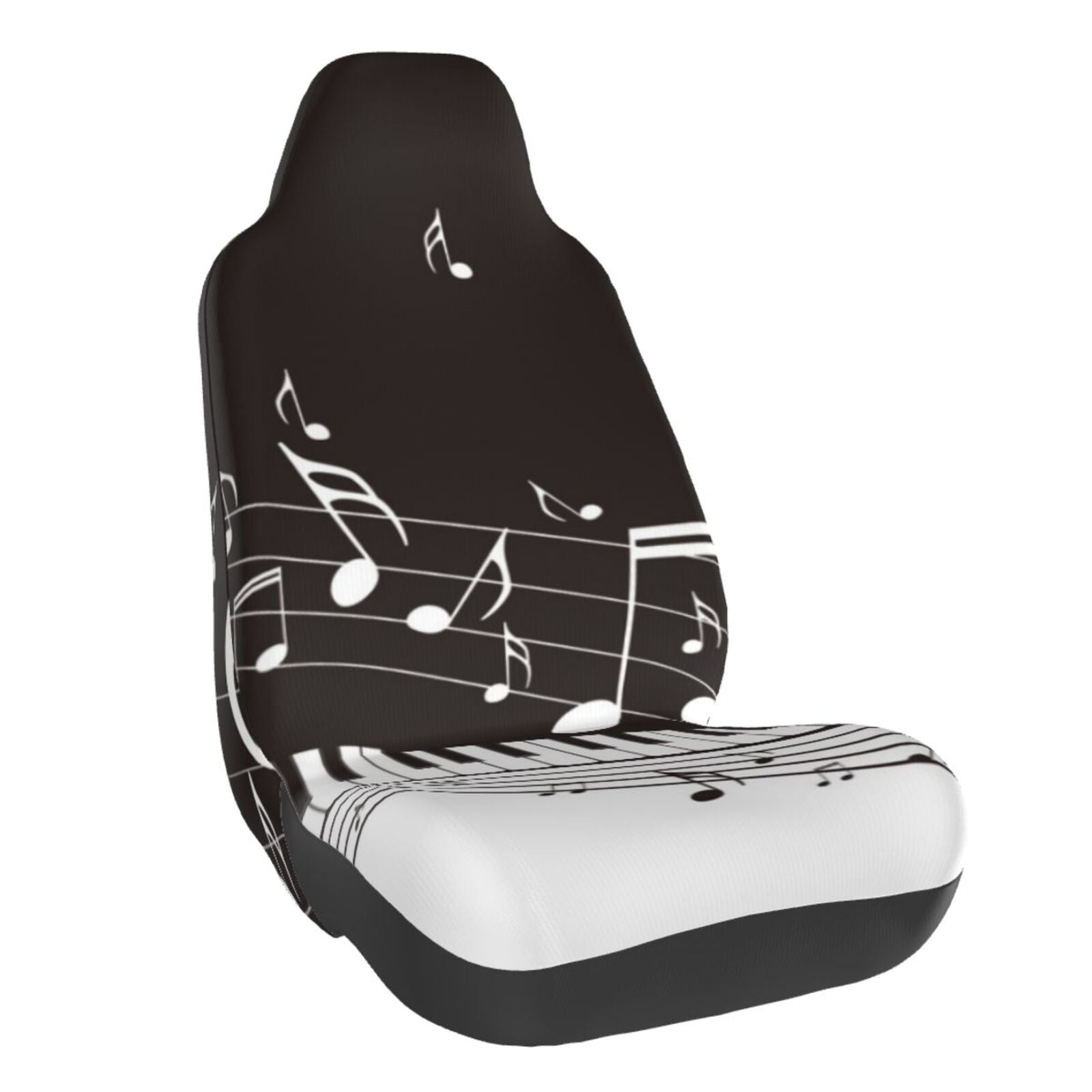 Disketp Piano Keys With Musical Notes Car Seat Covers Universal Front ...