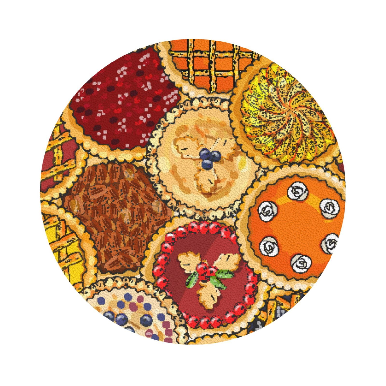 Disketp Pies Funny Coasters,6 Pcs Leather Coasters With Holder, Perfect ...